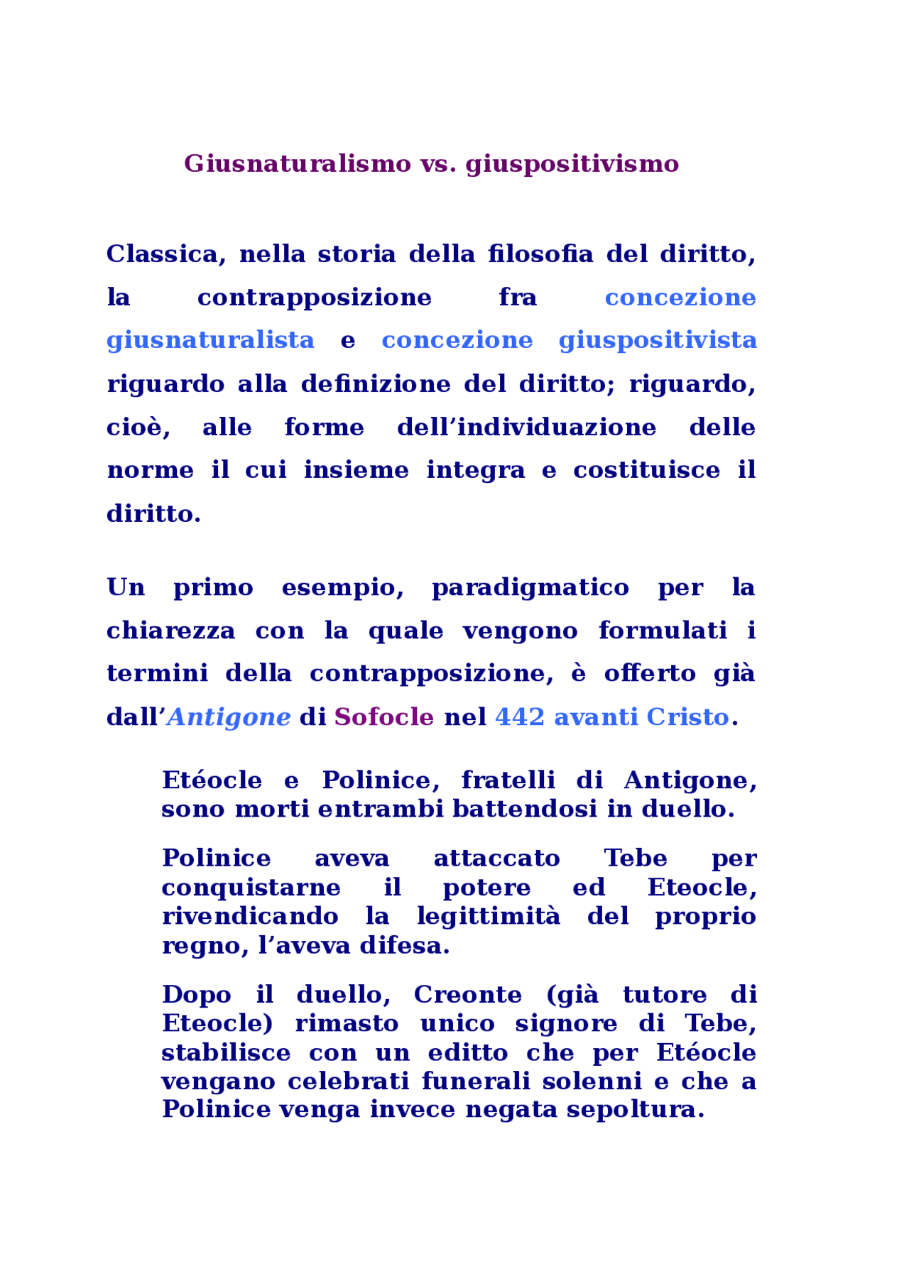 Giusnaturalismo Vs Giuspositivismo Docsity