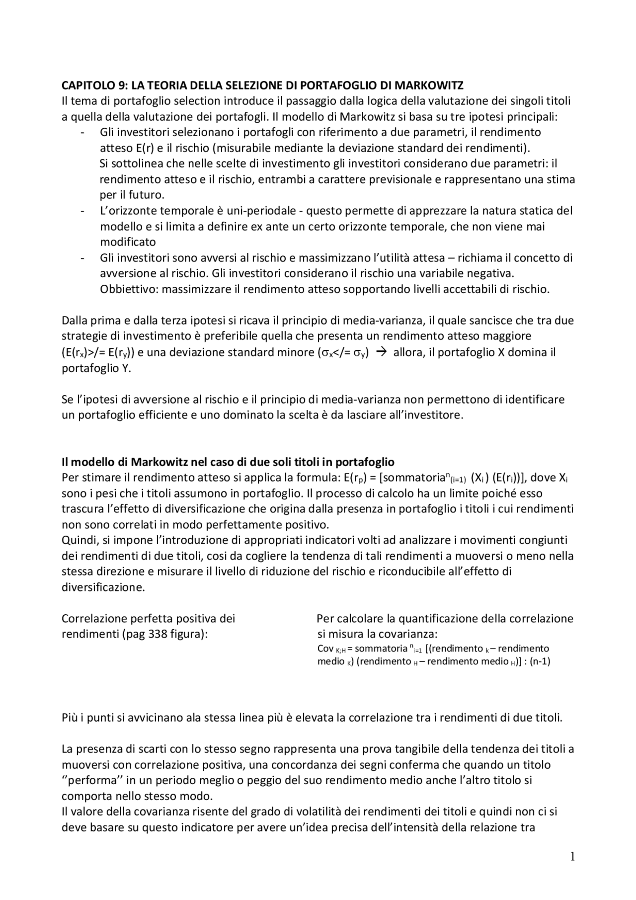 Dispensa Parte I Gestione E Controllo Dei Rischi Nellintermediazione