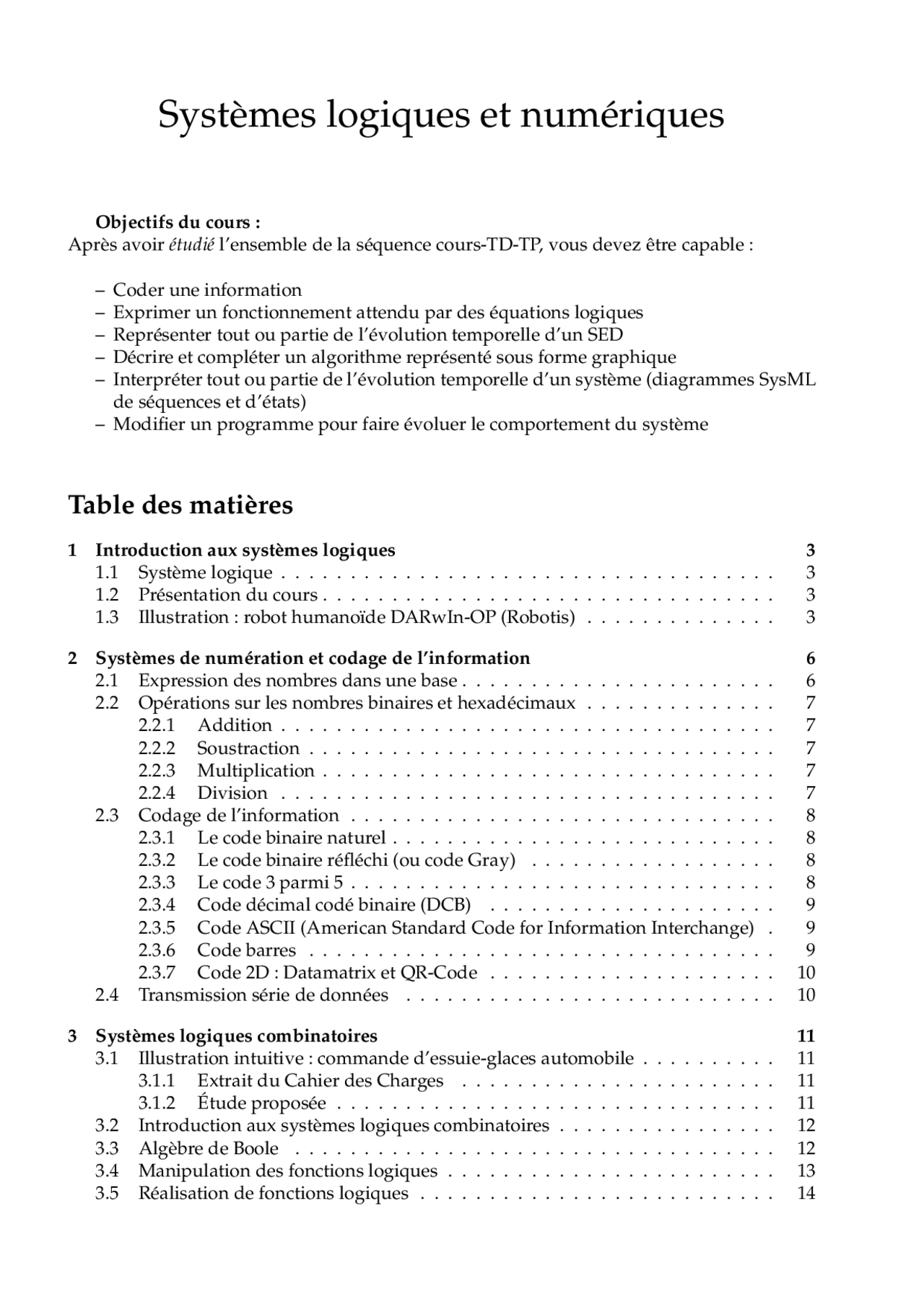 Systèmes Logiques Et Numériques Notes Mathématiques Docsity