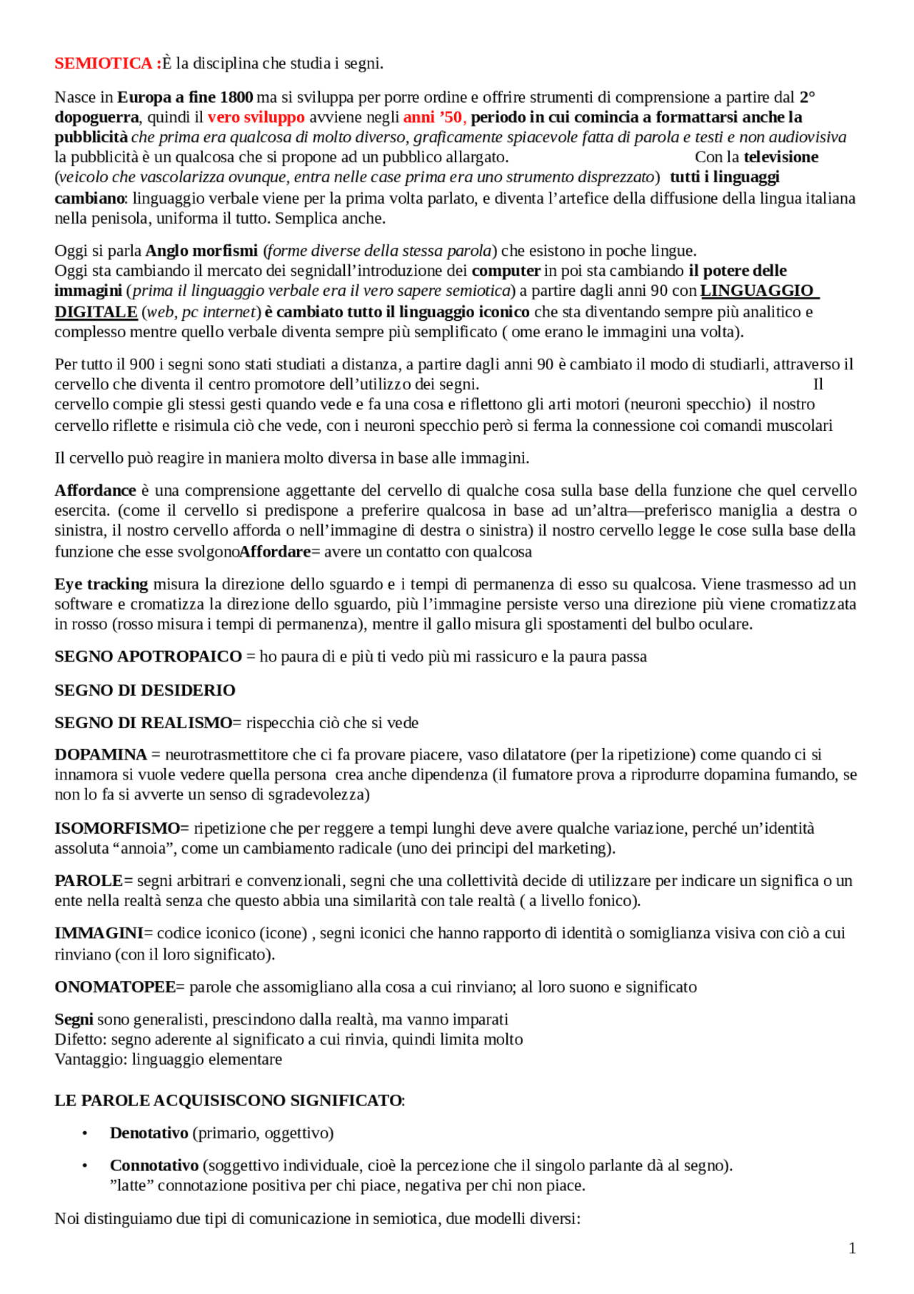 Semiotica Appunti Completi Lezioni 20182019 Docsity