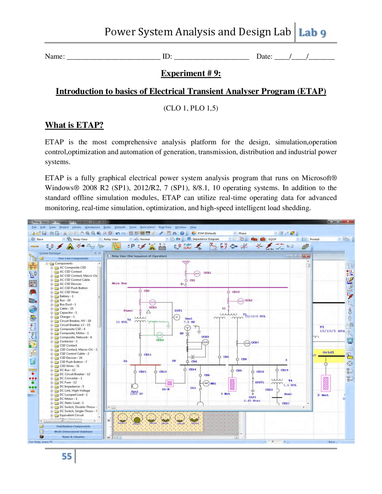 Power System Analysis Lab Manual | Study notes Power Distribution and ...