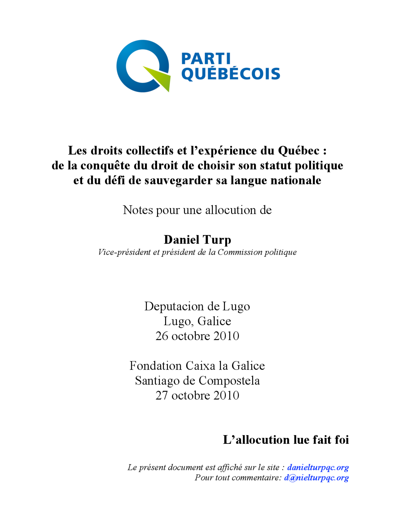 Les droits collectifs et l’expérience du Québec - Docsity