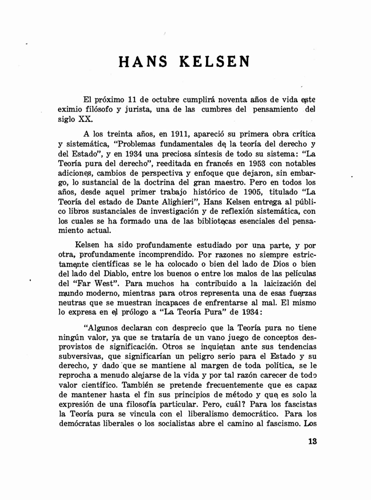 Apuntes Sobre Hans Kelsen Docsity