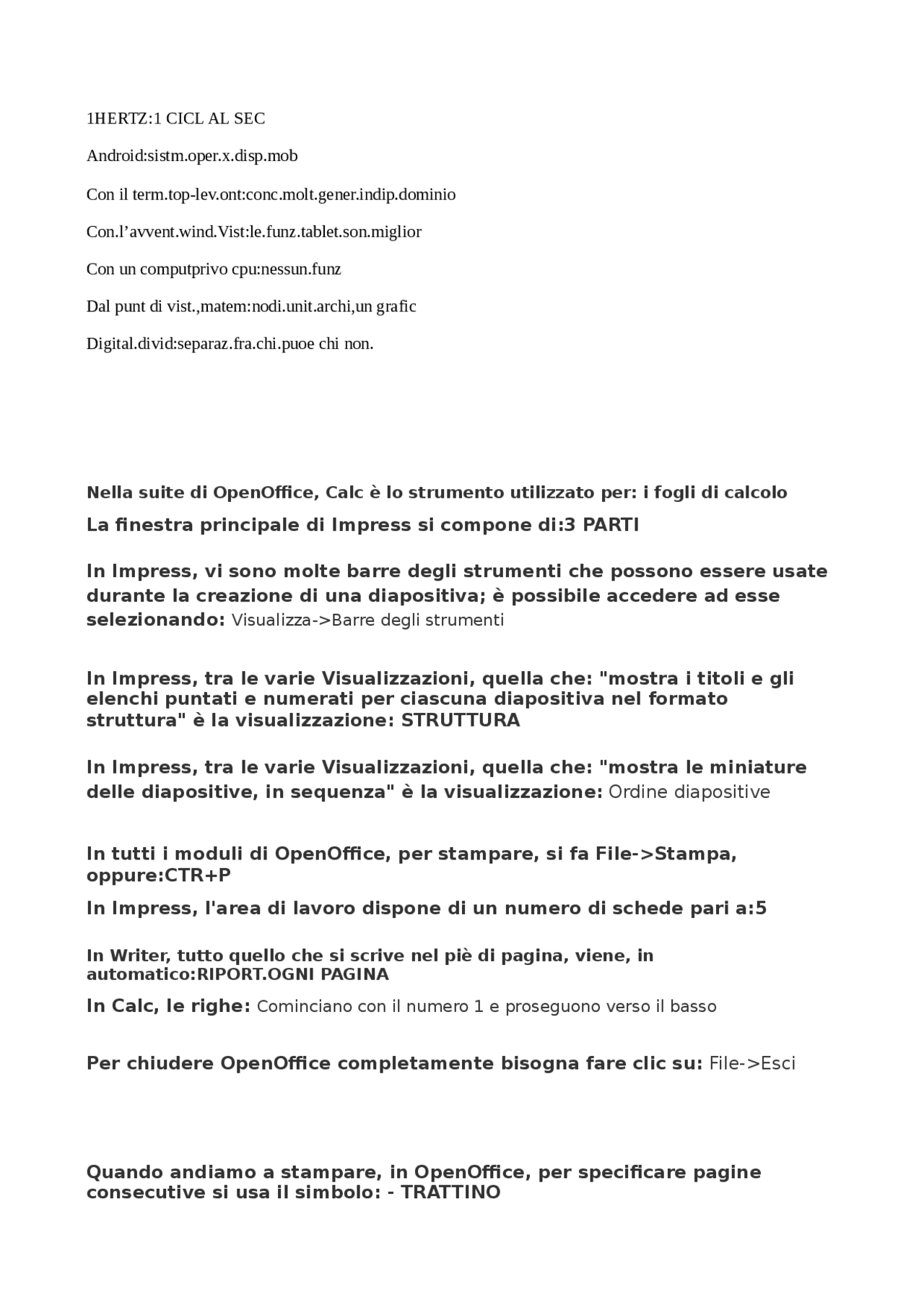 Unipegaso Informatica Docsity