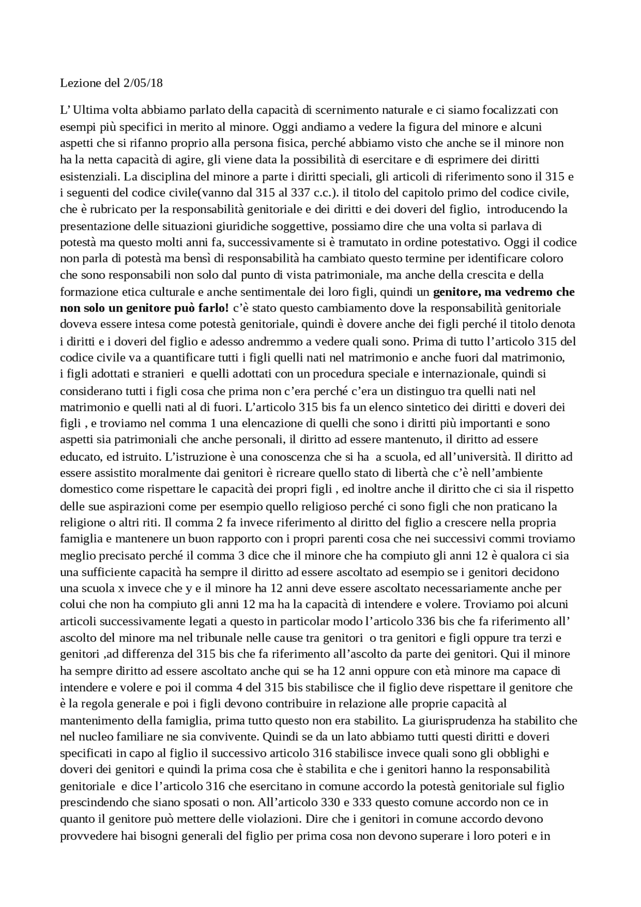 Persone Fisiche Il Minore Docsity