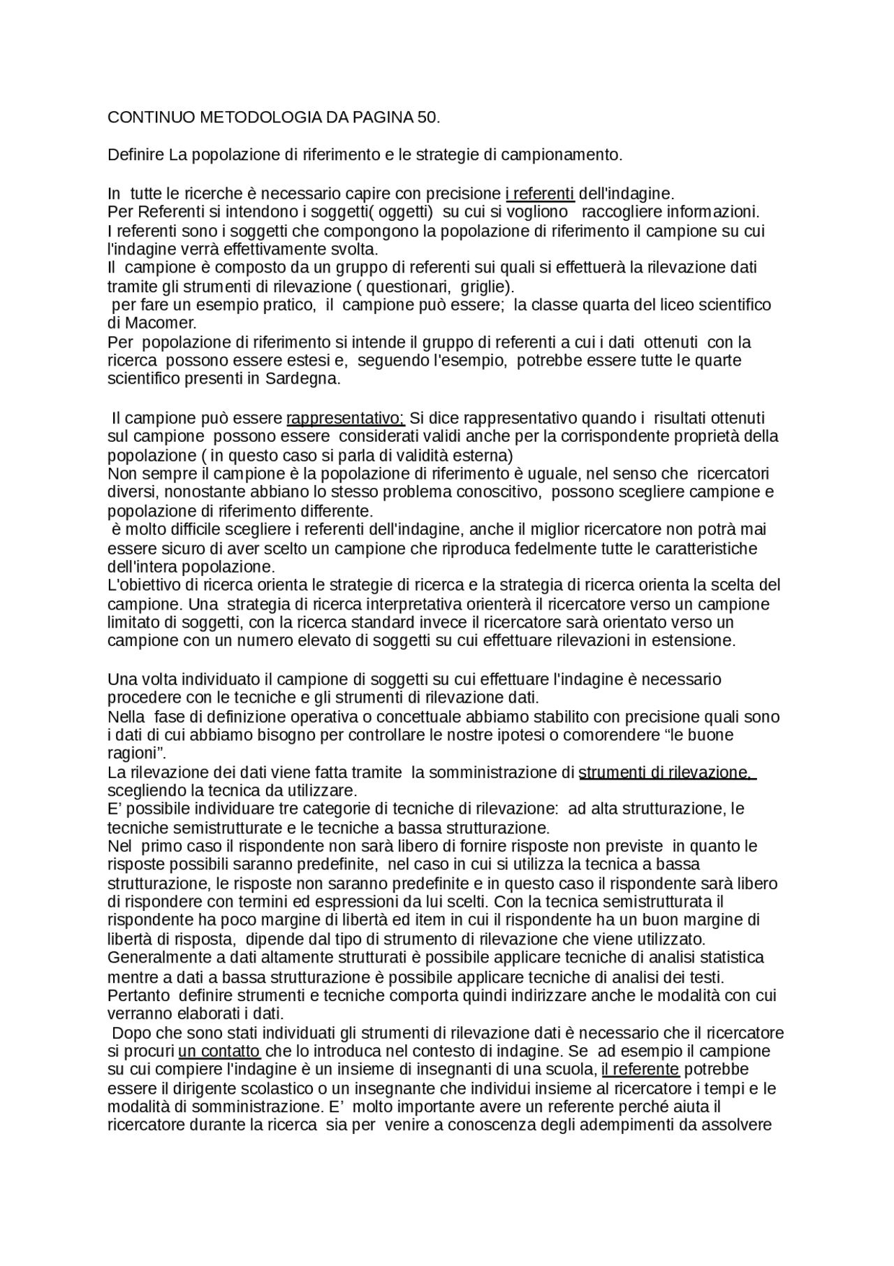 Metodologia Della Ricerca Educativa Docsity