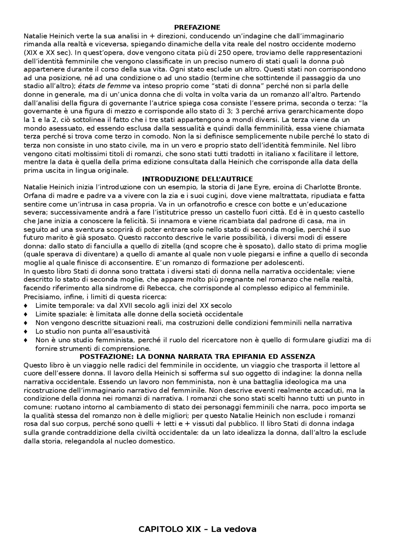 Riassunti Stati Di Donna Docsity