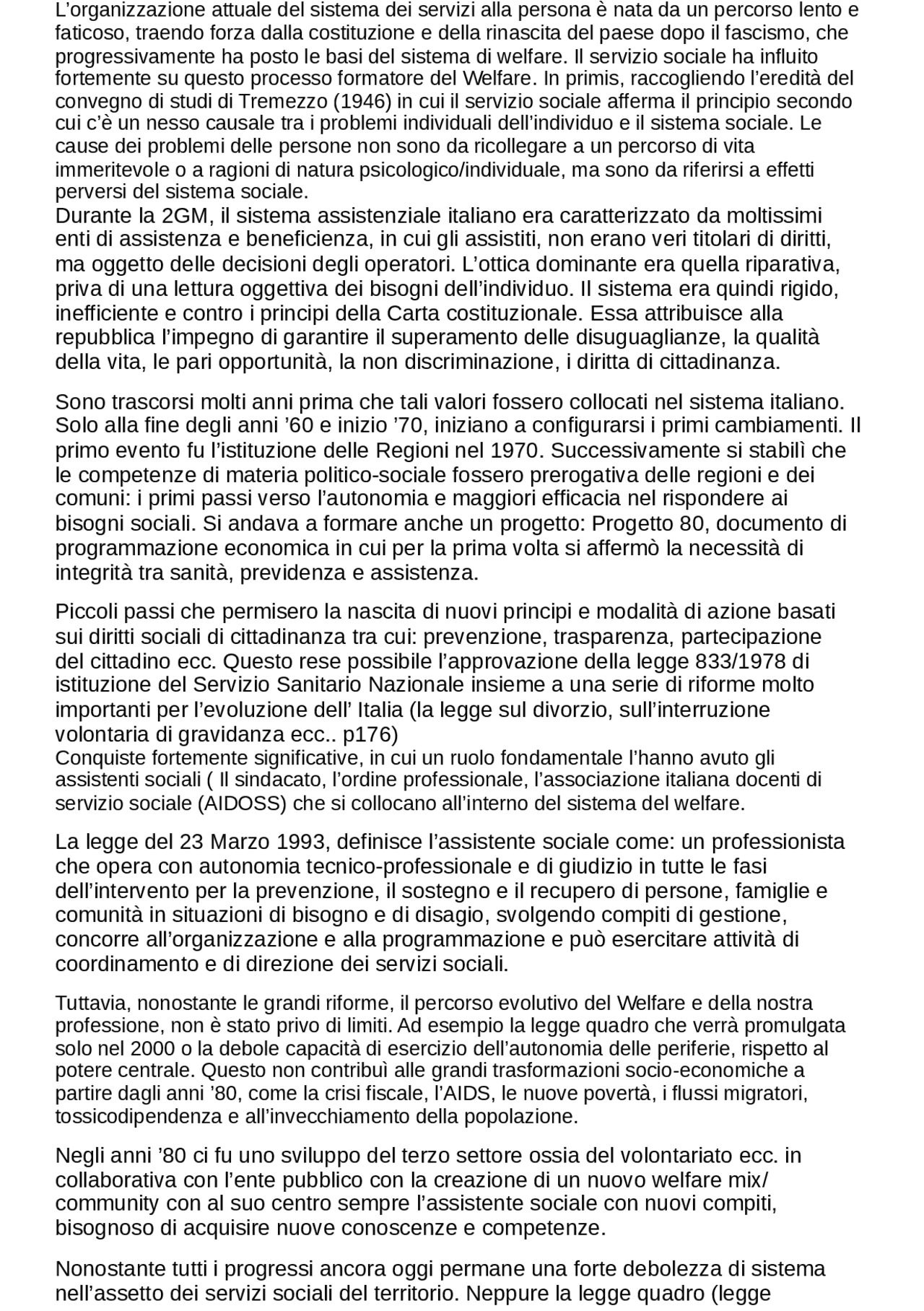 Managment Dei Servizi Sociali Di Prinzio Docsity