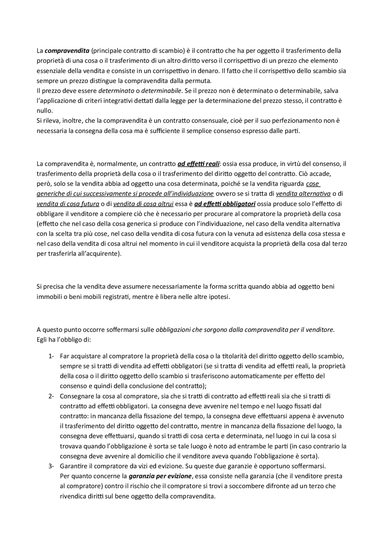 La Compravendita Tra Soggetti Giuridici Docsity