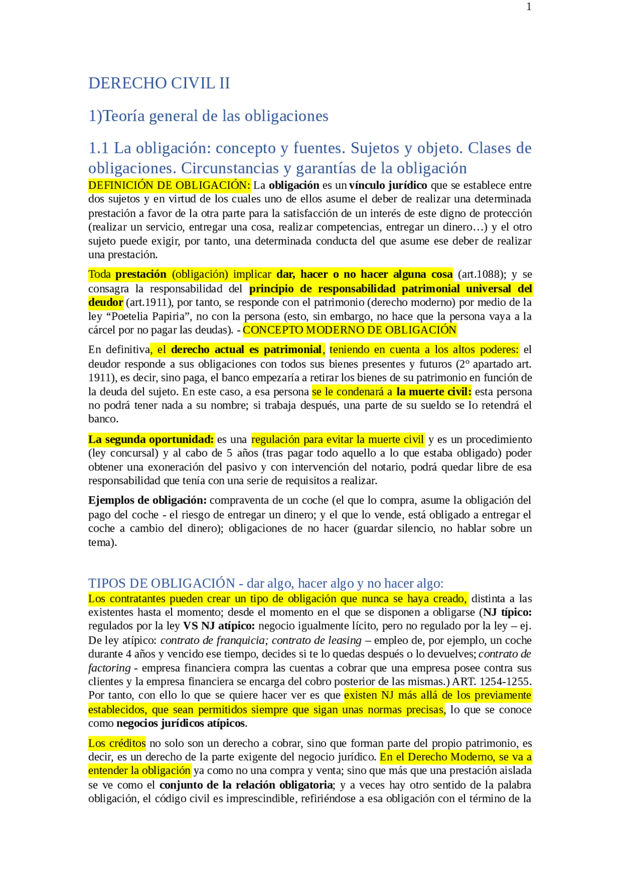 Derecho Civil Ii Ucm Docsity