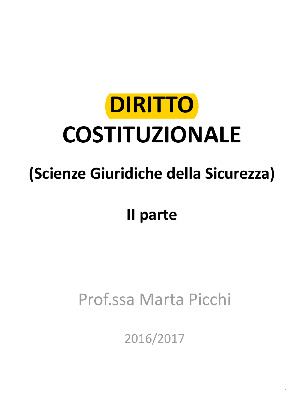 Dispensa Breve Diritto Costituzionale Docsity
