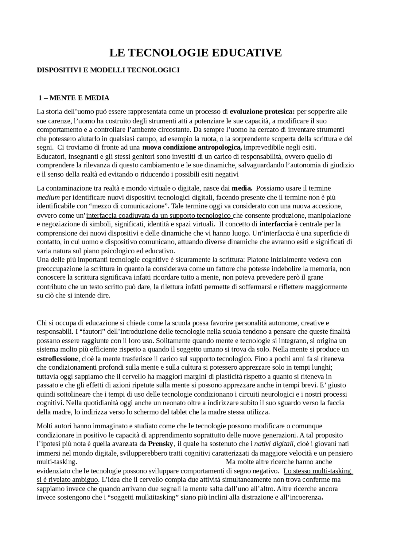 Tecnologie Educative Docsity