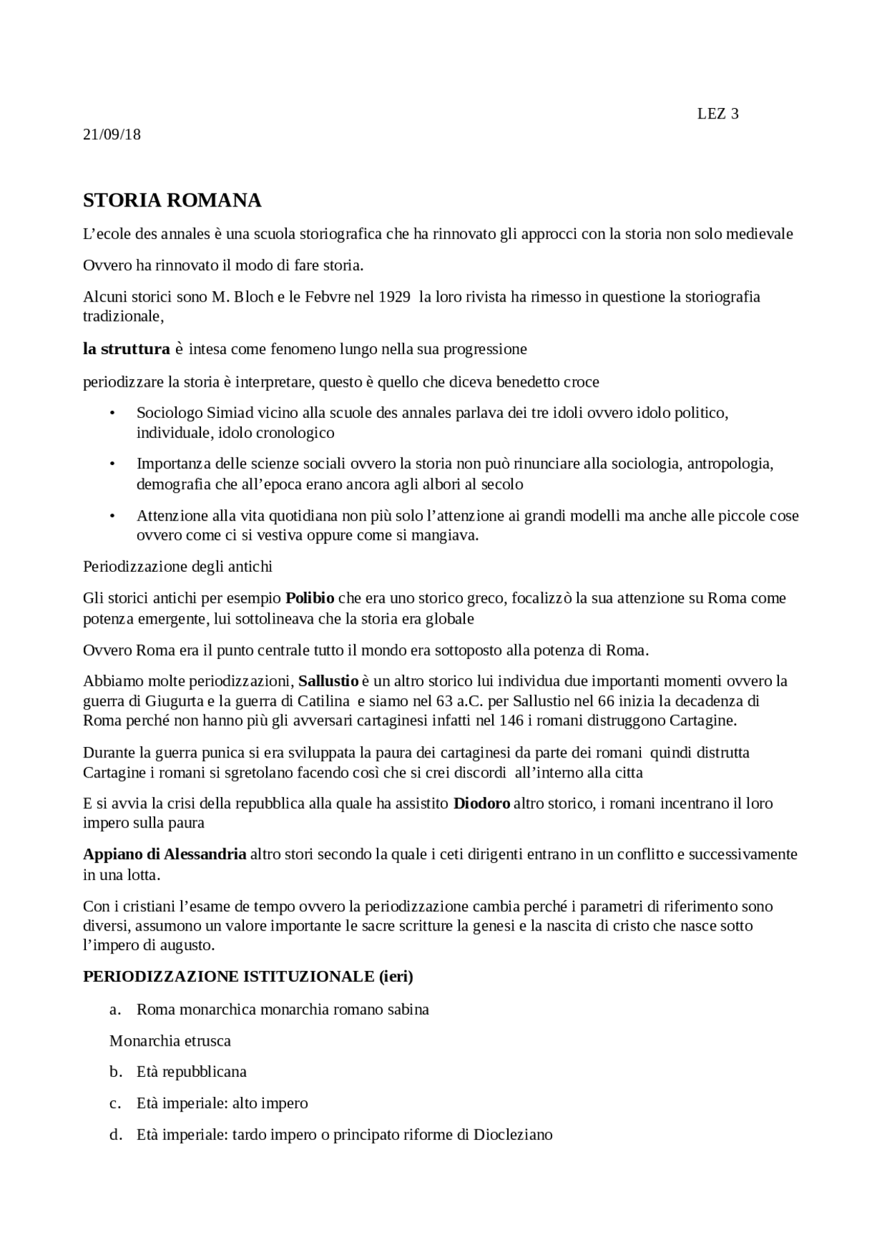 Appunti 3 Di Storia Romana Docsity