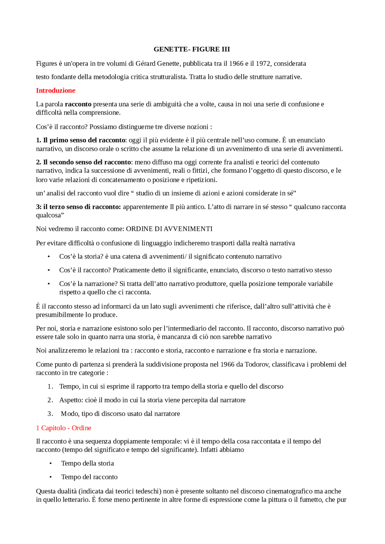 Genette Figure Iii Il Libro Del Secolo Docsity