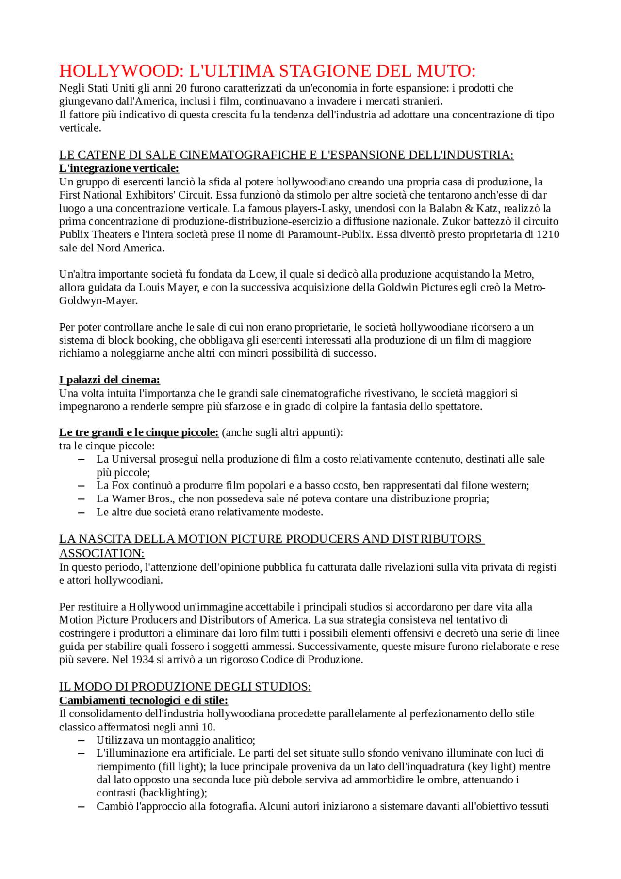 Storia Ccinema E Riassunti Generali Docsity