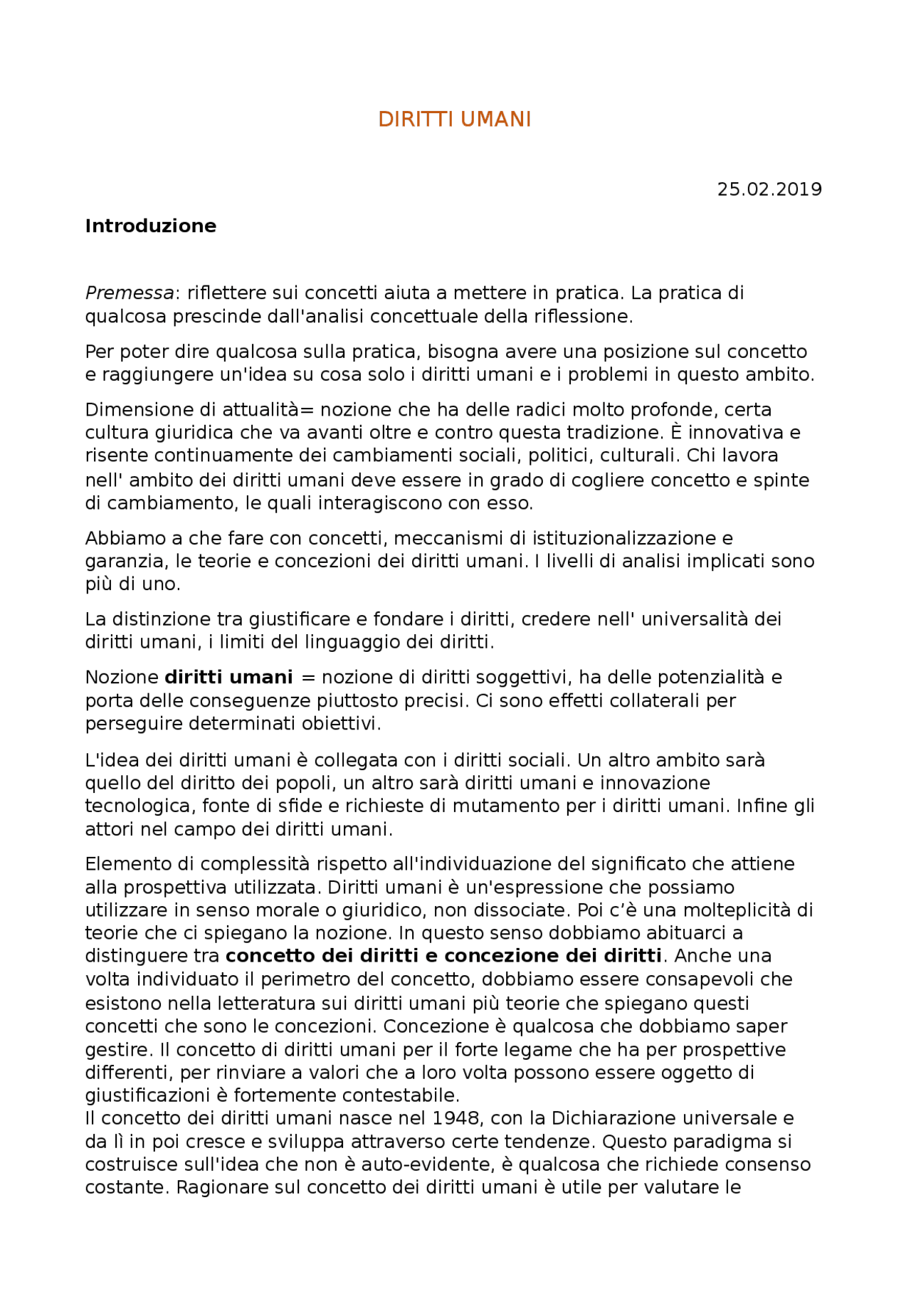 Appunti Delle Lezioni Di Diritti Umani Appunti Di Diritti Umani Docsity