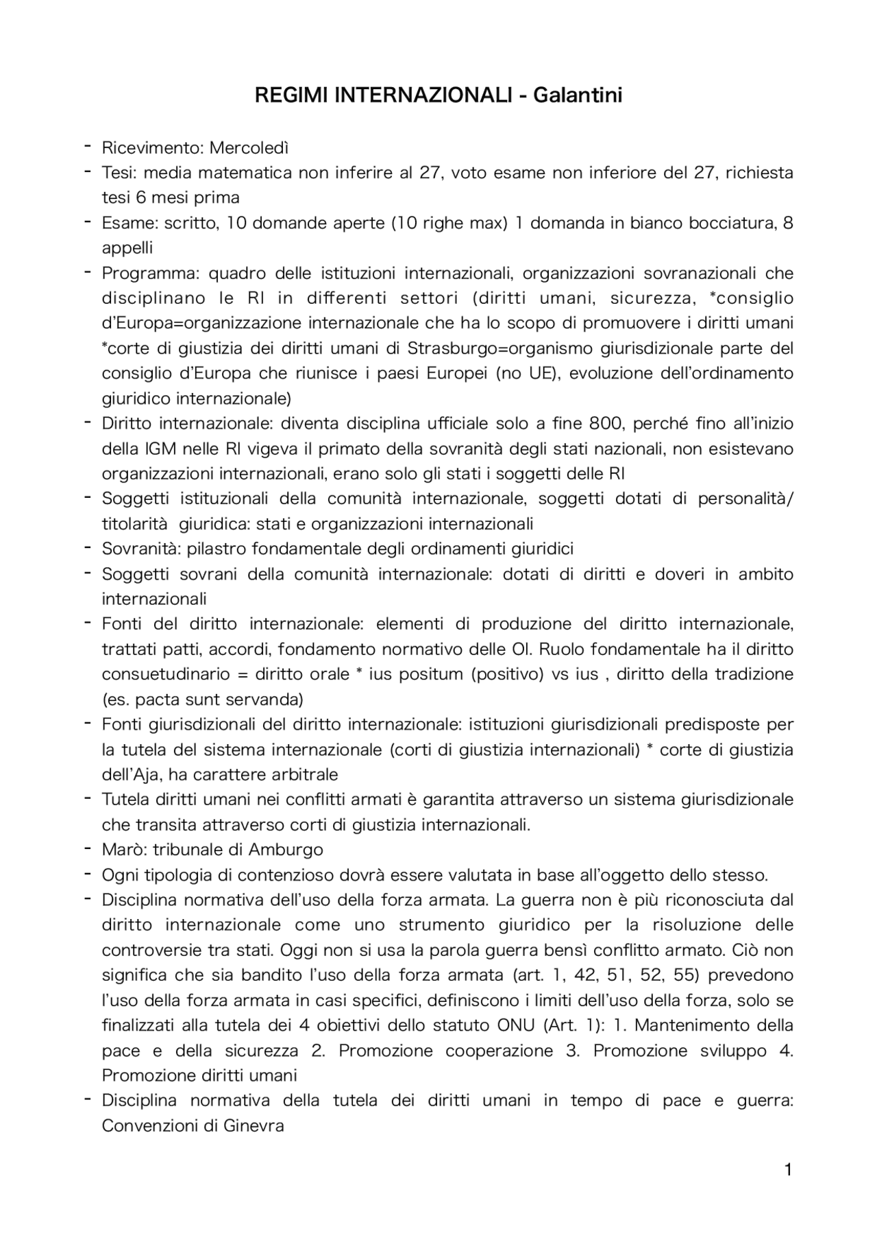 Regimi Internazionali Docsity