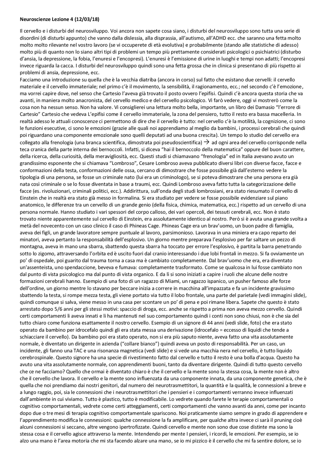 Neuropsichiatria Infantile Lezione 4 Docsity