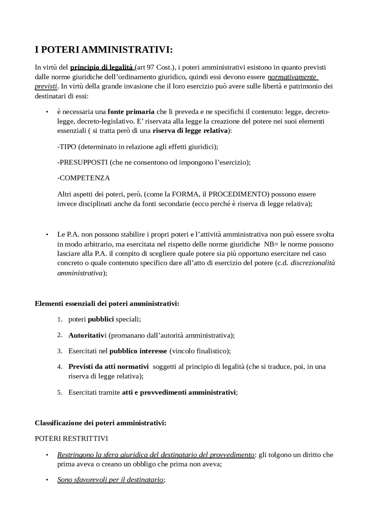 Poteri amministrativi | Esquemas y mapas conceptuales de Derecho ...