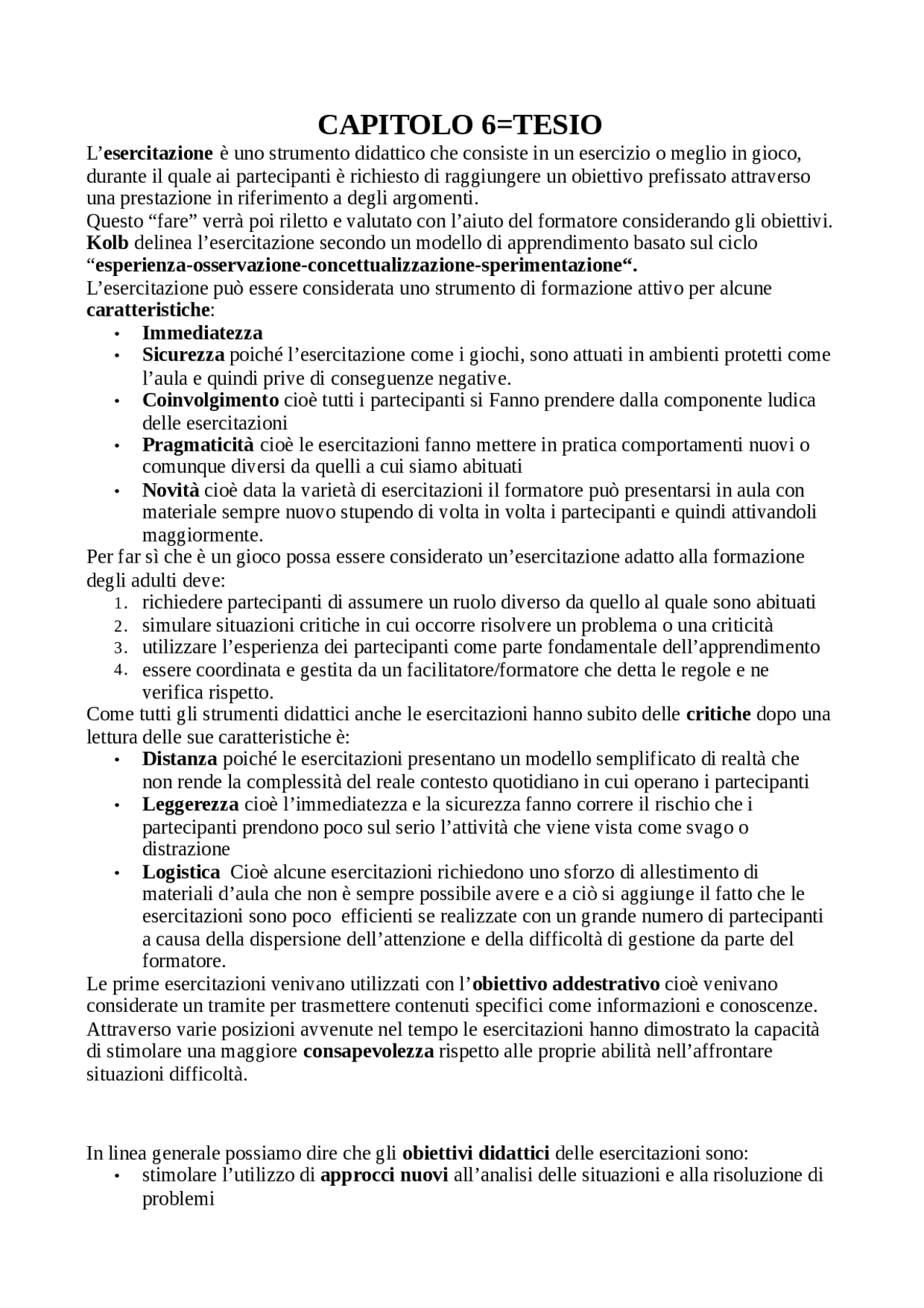 Argomenti Esame Didattica Generale Docsity