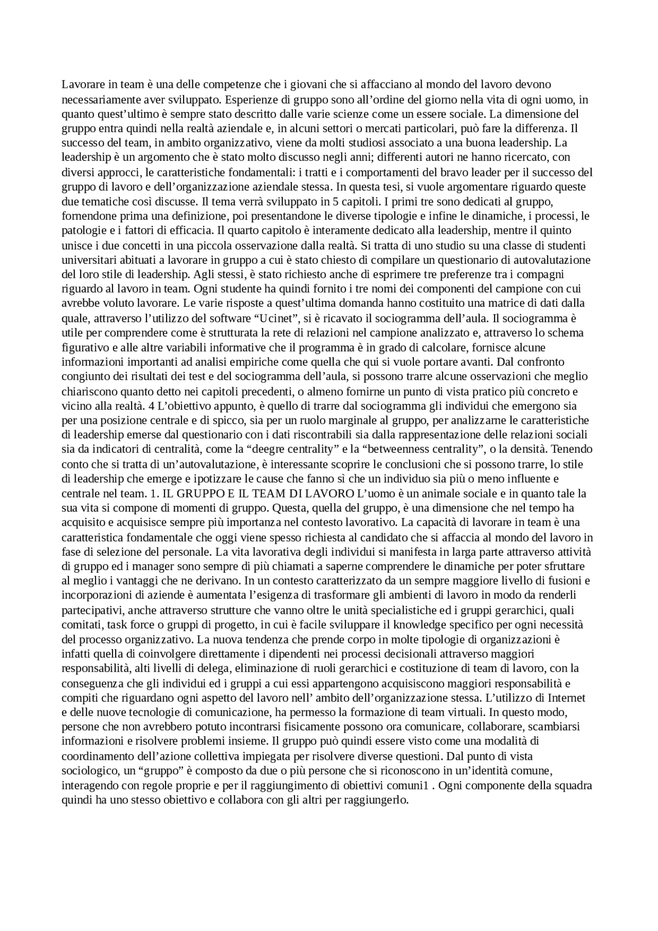 Dinamiche Di Gruppo E Leadership Docsity