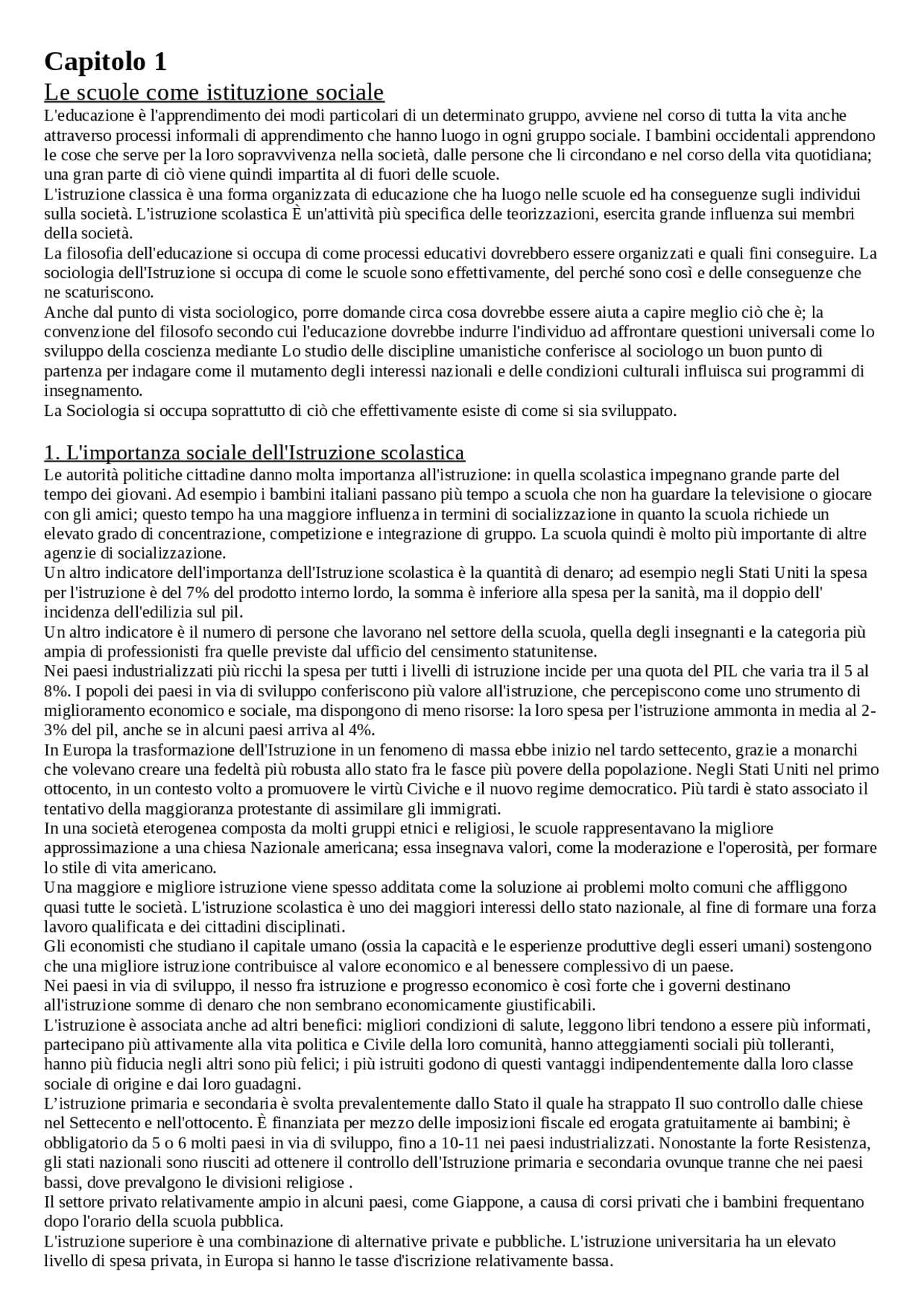 Scuola E Società Docsity