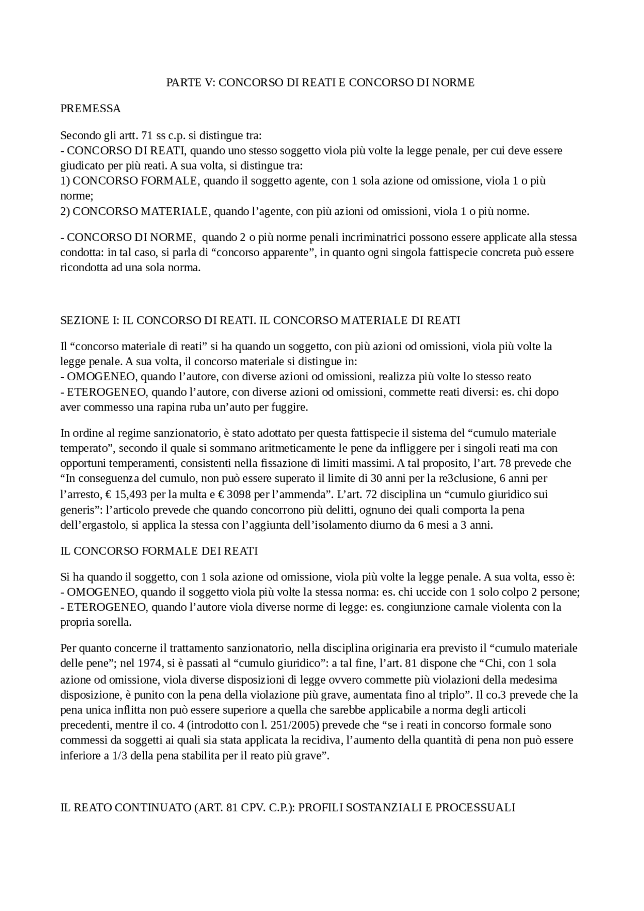 Appunti Sul Concorso Di Persone Docsity