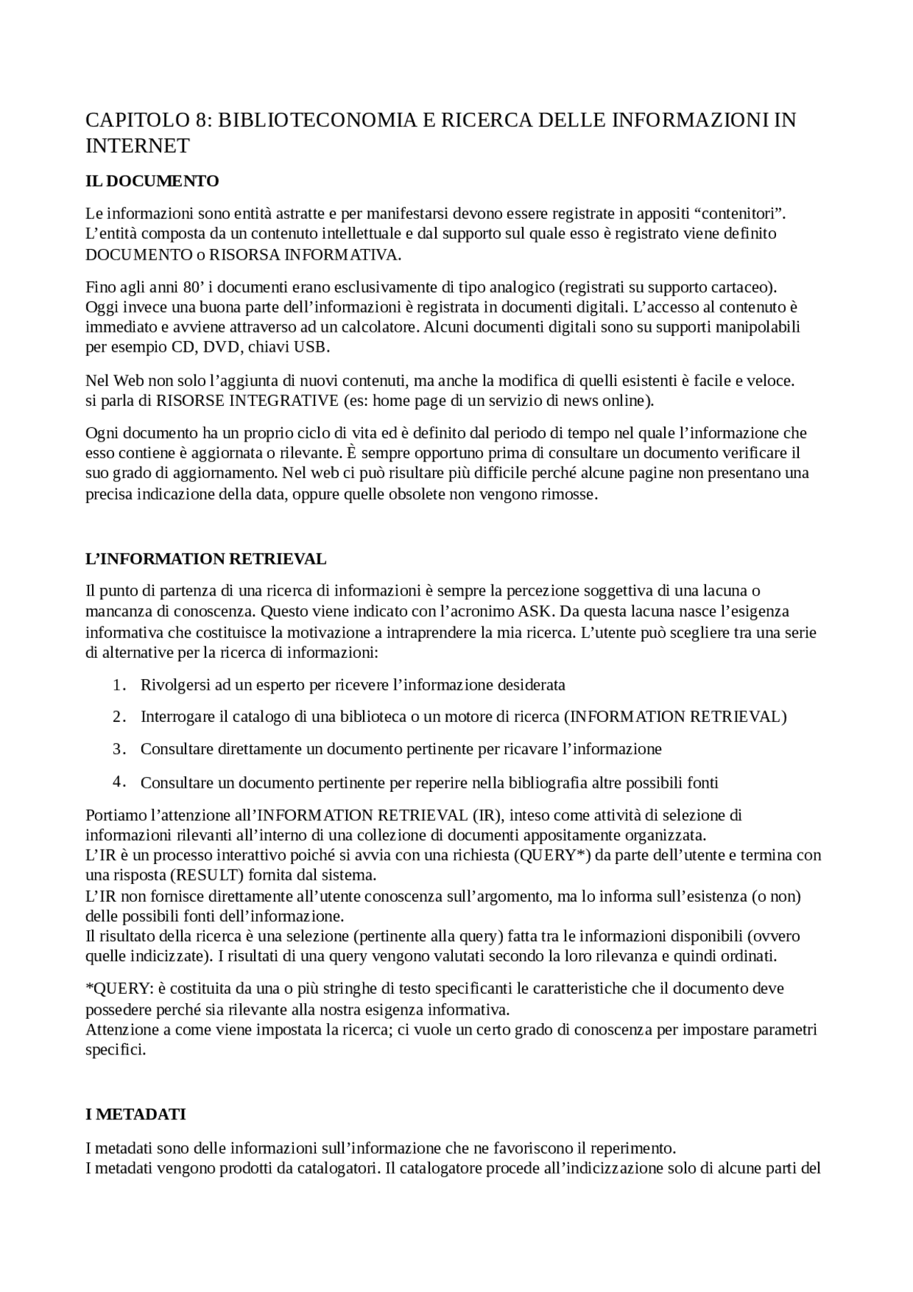 Informatica Umanistica Docsity