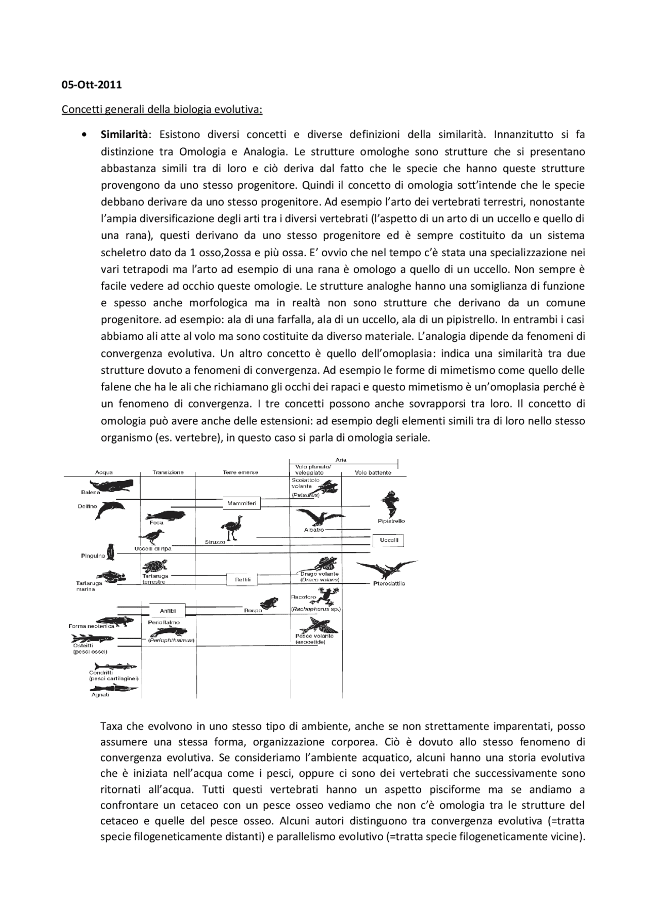 Scienze Dellevoluzione Docsity
