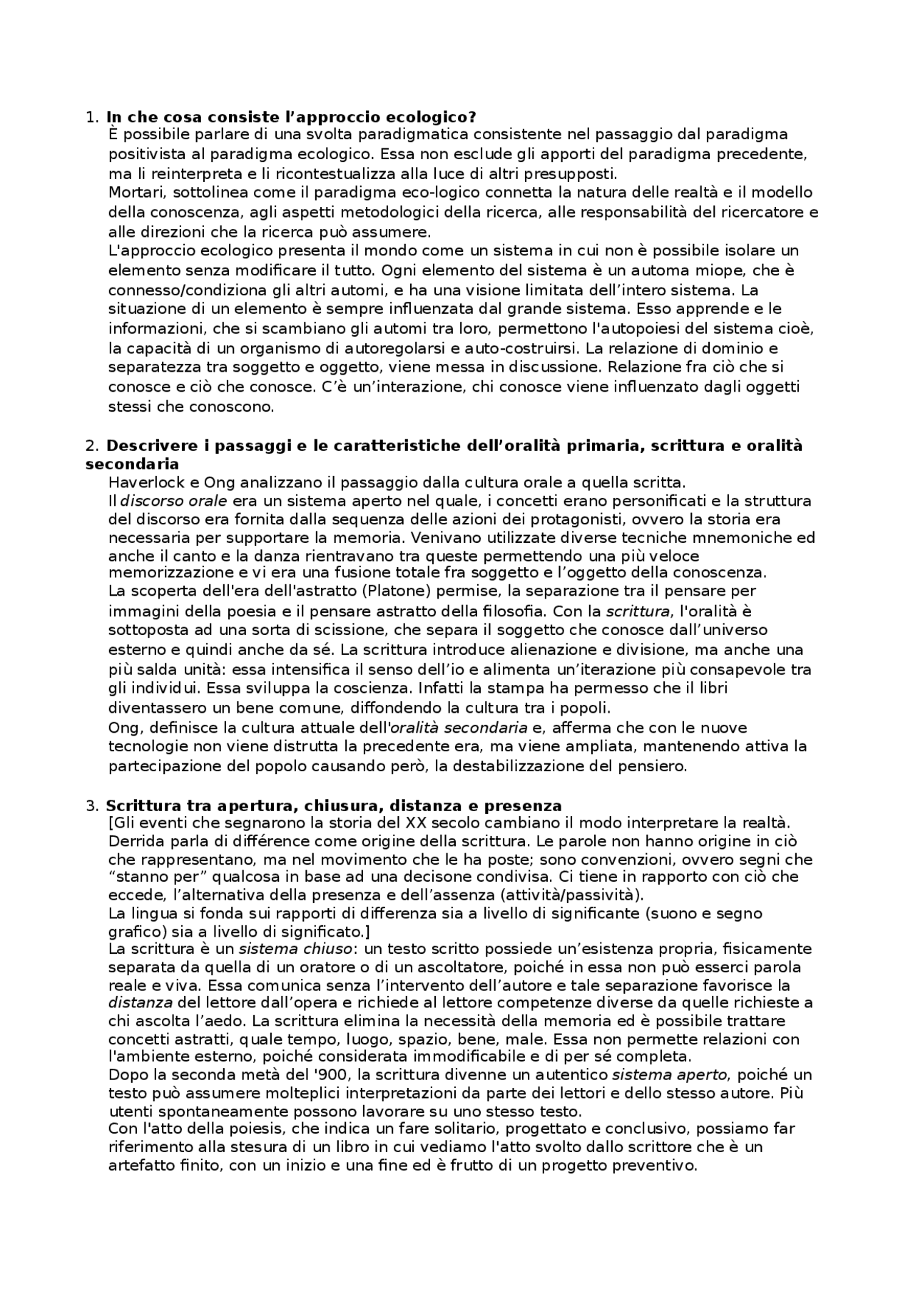 Risposte Domande Aperte Docsity