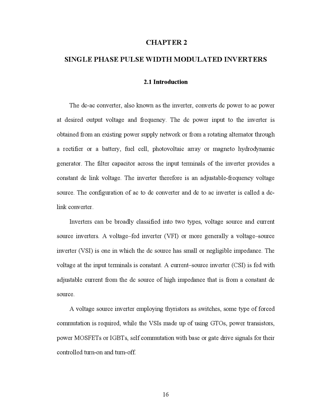 Inverters Pulse Width Modulation Techniques Docsity