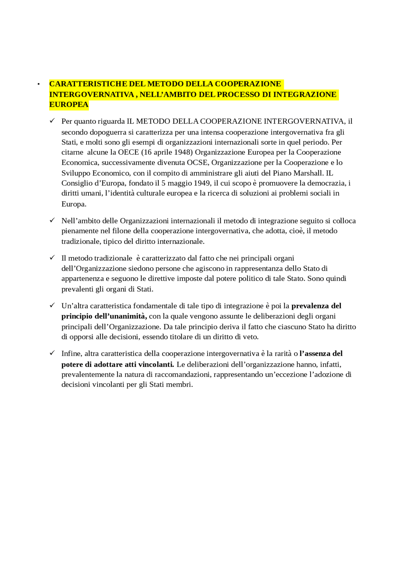 Diritto Europeo E Campus Docsity