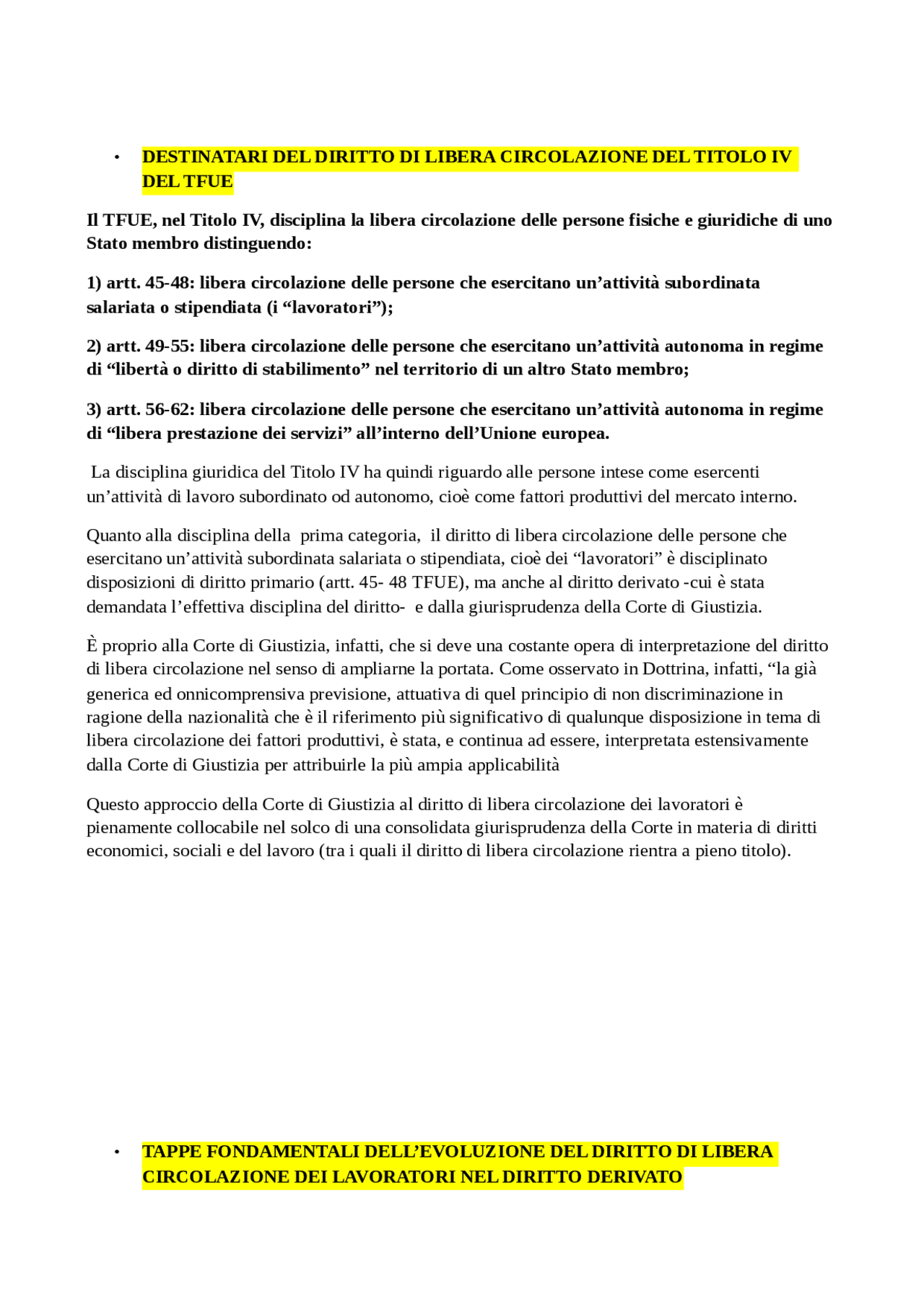 Domande Aperte Ecampus Diritto Europero Docsity
