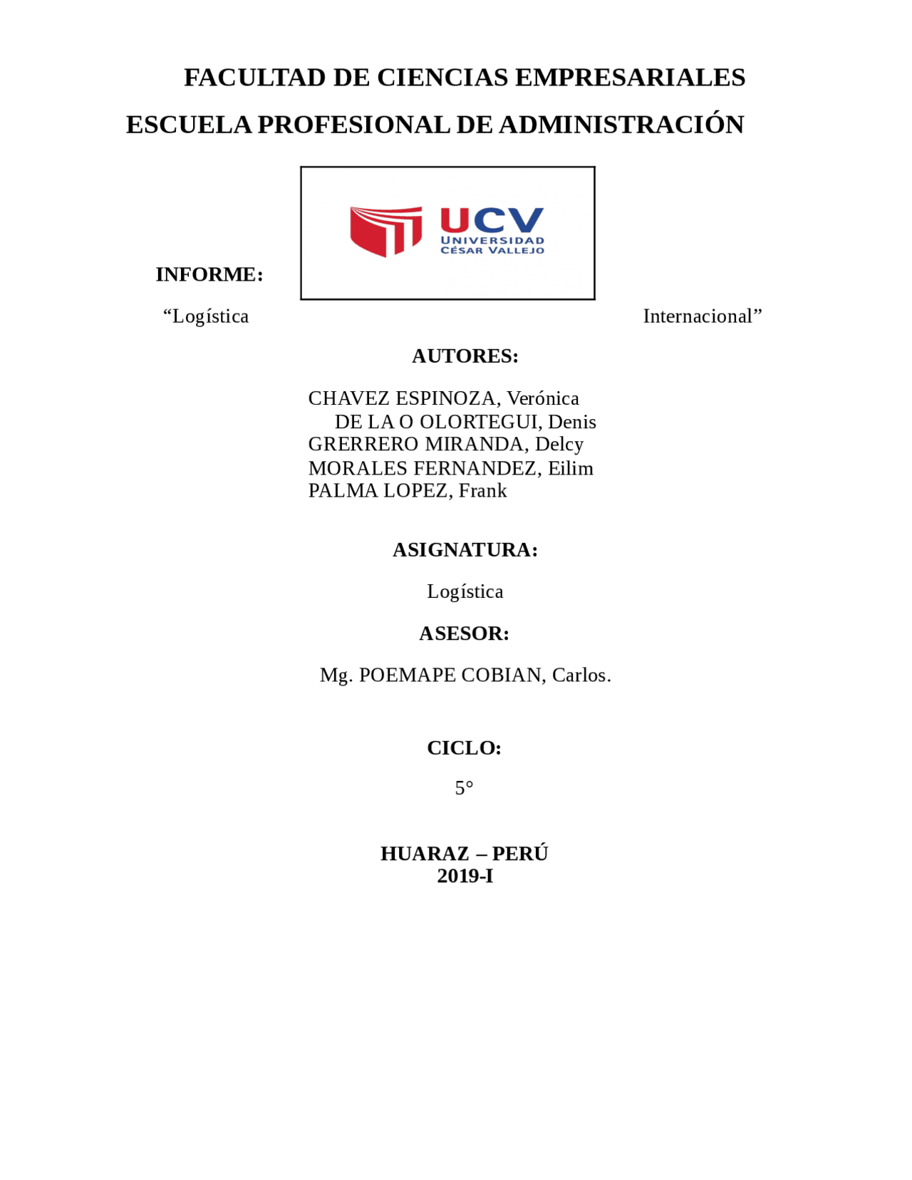 Logística Internacional Docsity