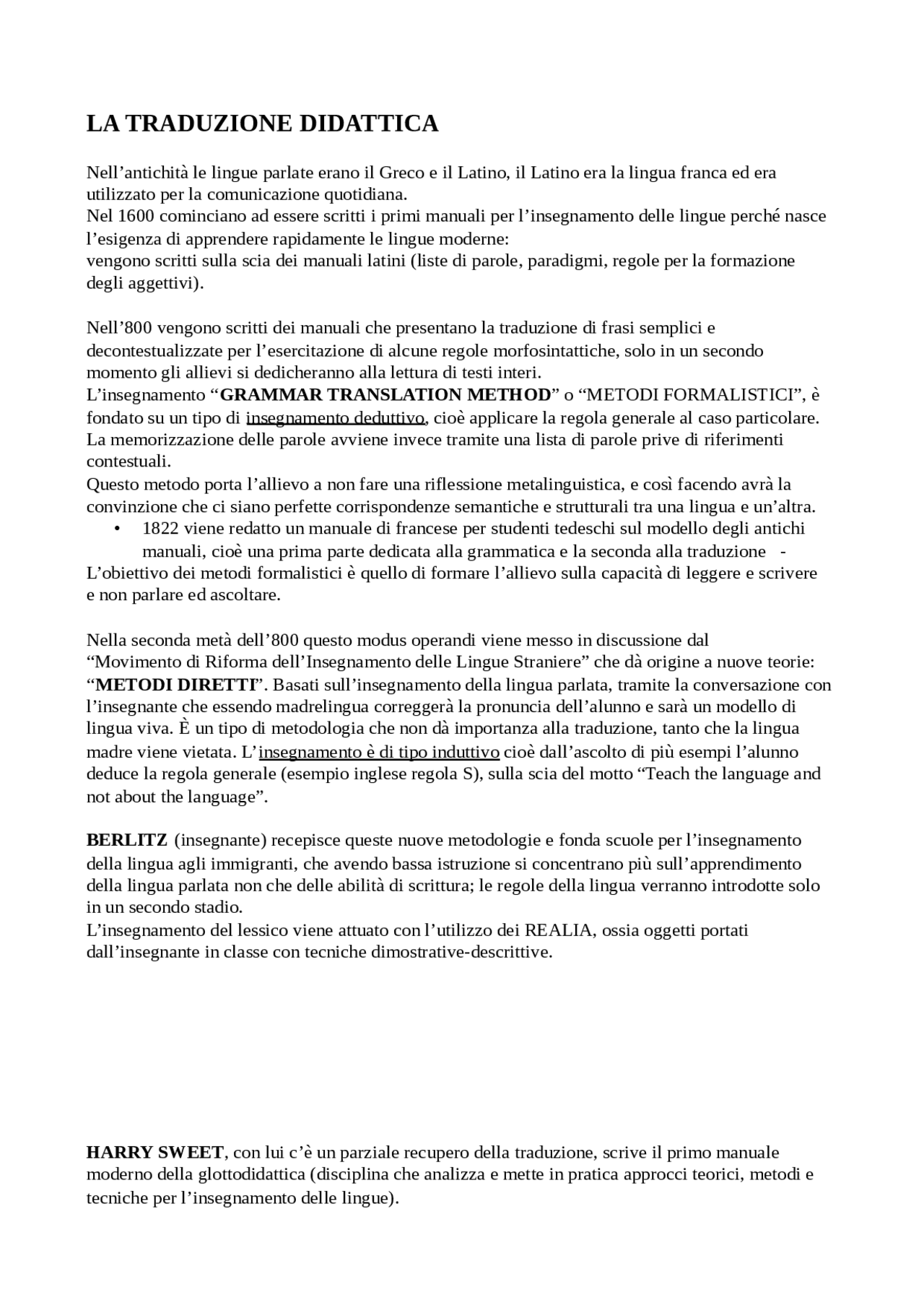 Traduzione Didattica Docsity