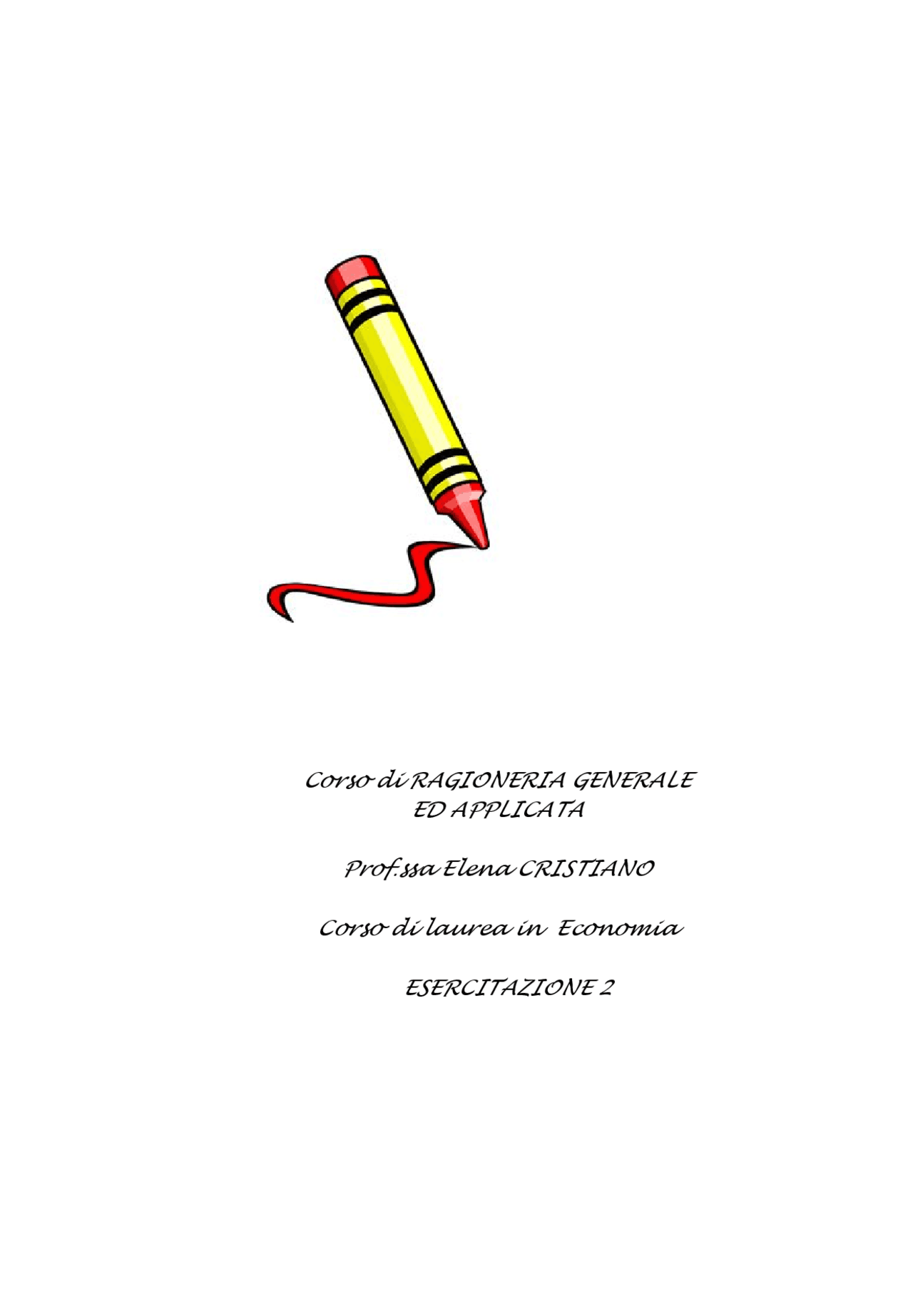 Esercitazione Di Ragioneria Generale Ed Applicata Ejercicios De