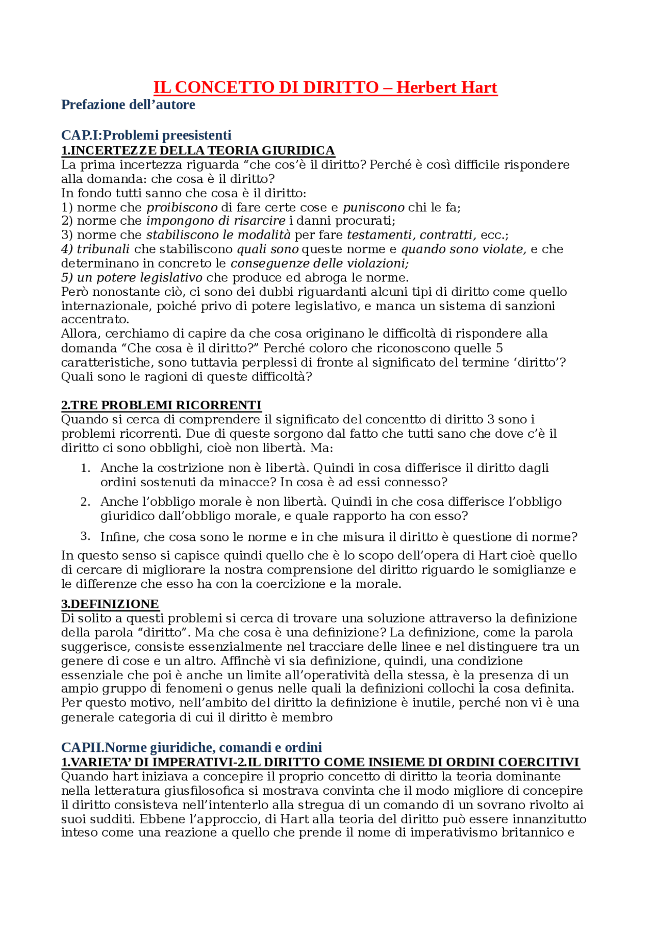 Hart Il Concetto Di Diritto Docsity