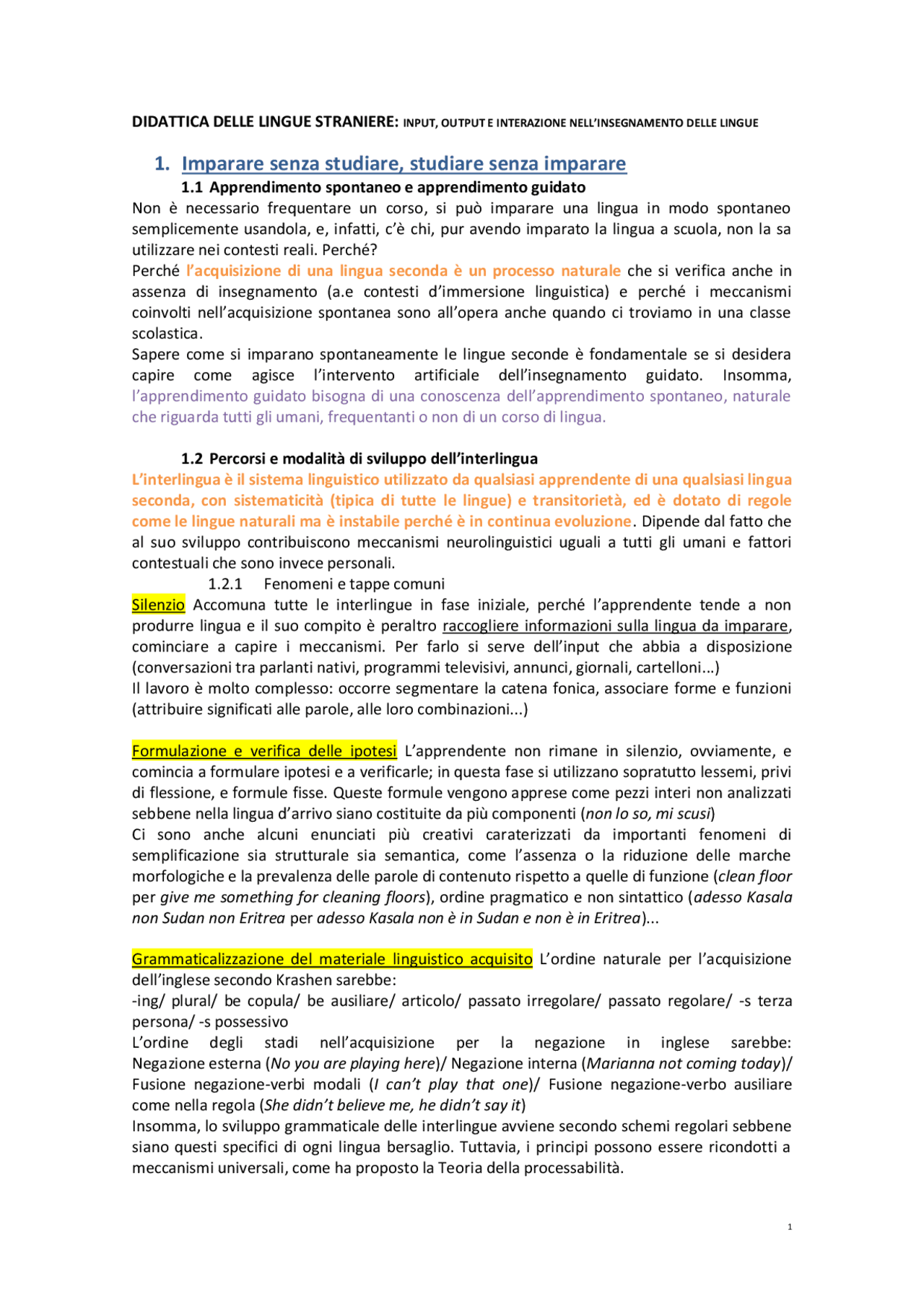 Appunti Didattica Delle Lingue Straniere Docsity