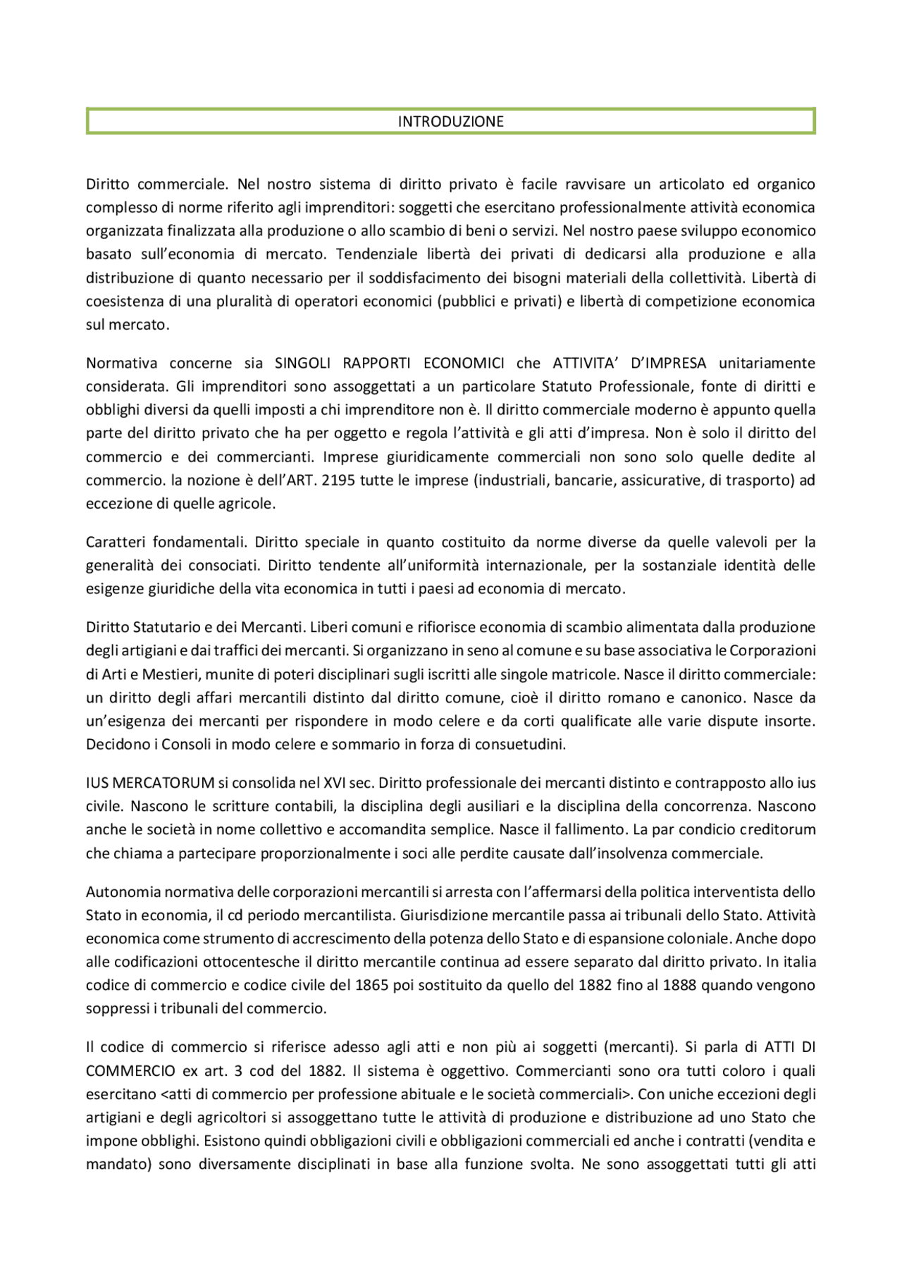 Commerciale Riassunti Del Libro Docsity