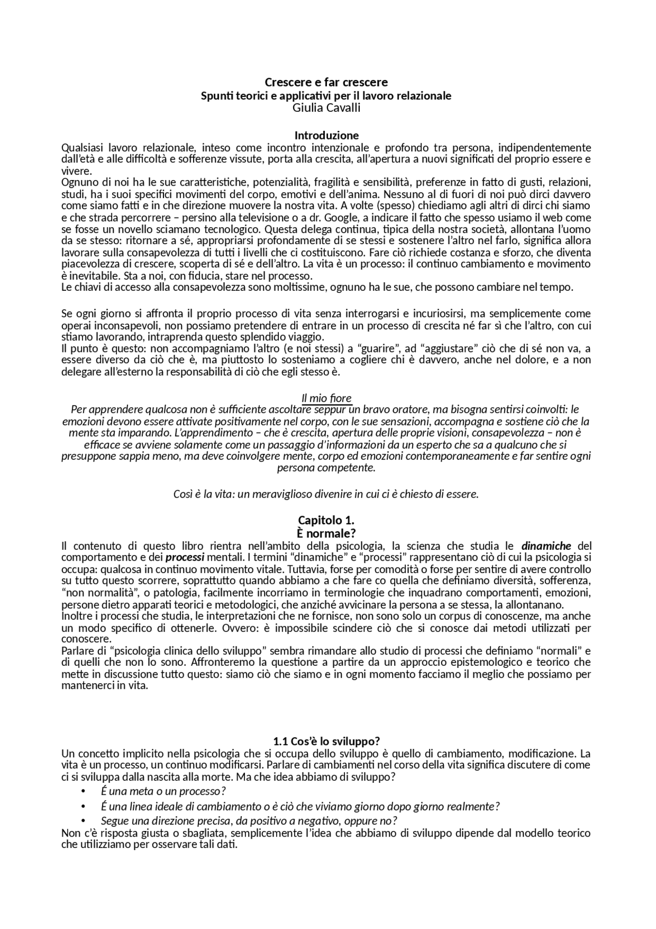 Riassunto Crescere E Far Crescere Docsity