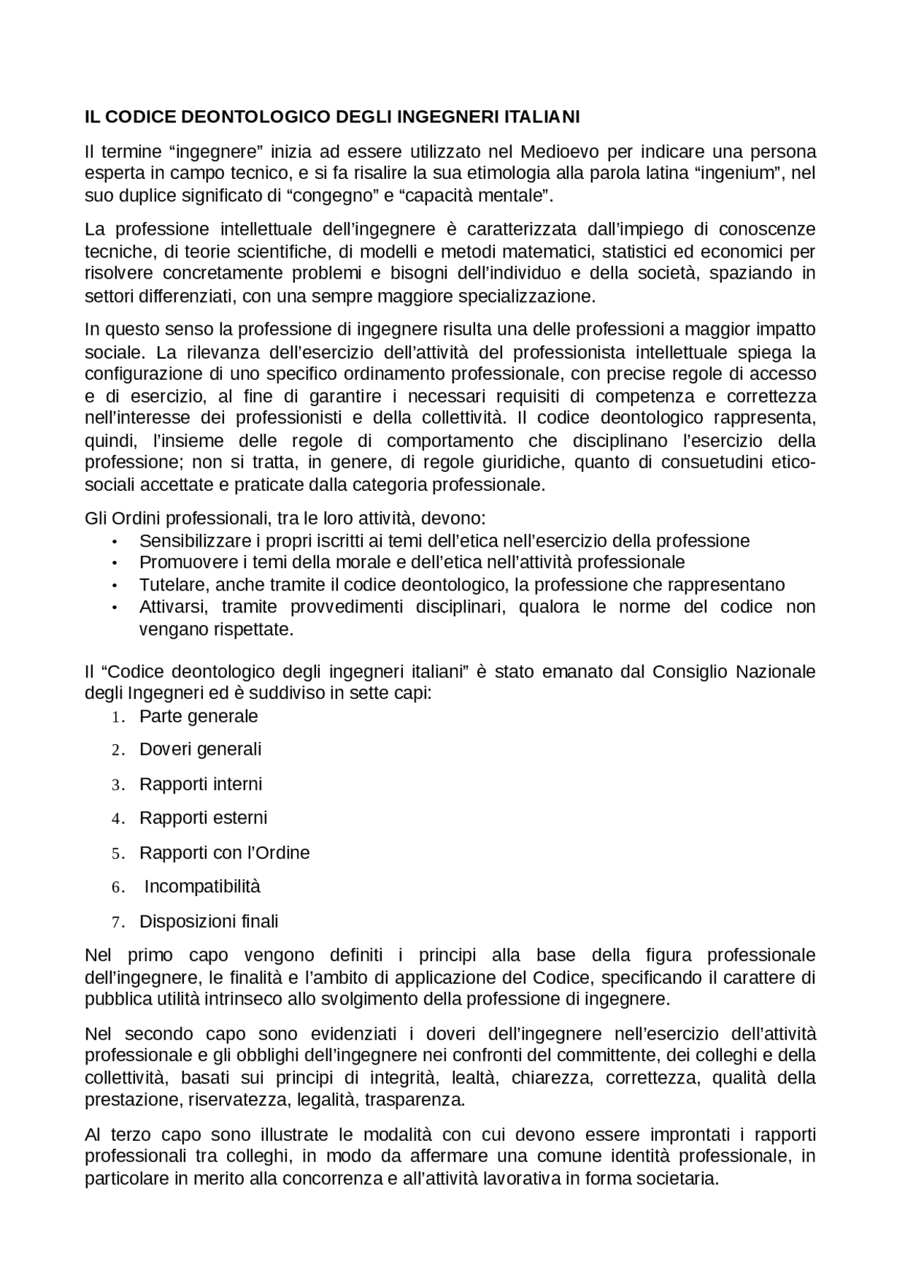 Codice Deontologico Docsity