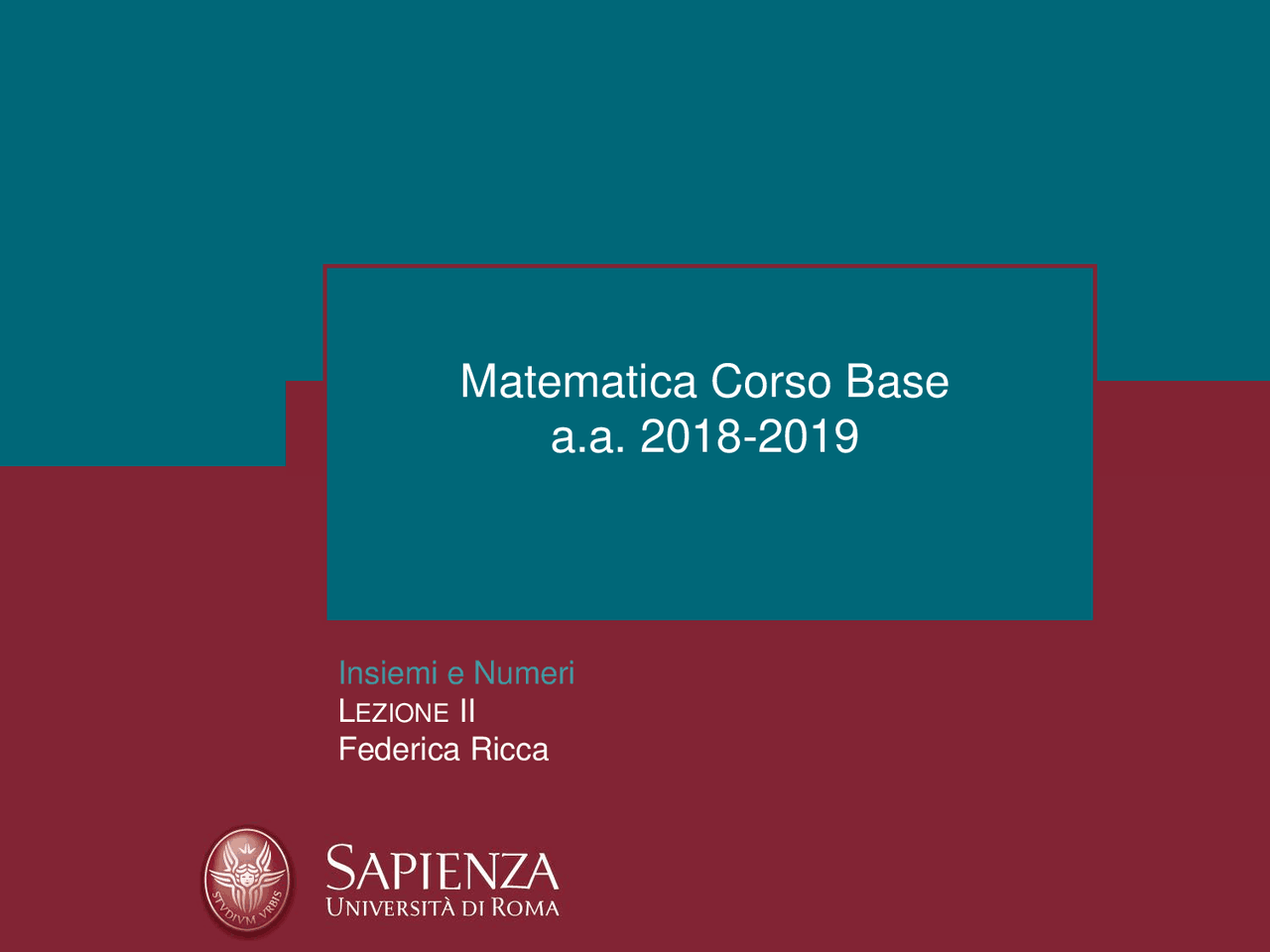 Lezione Sui Numeri Matematica Docsity