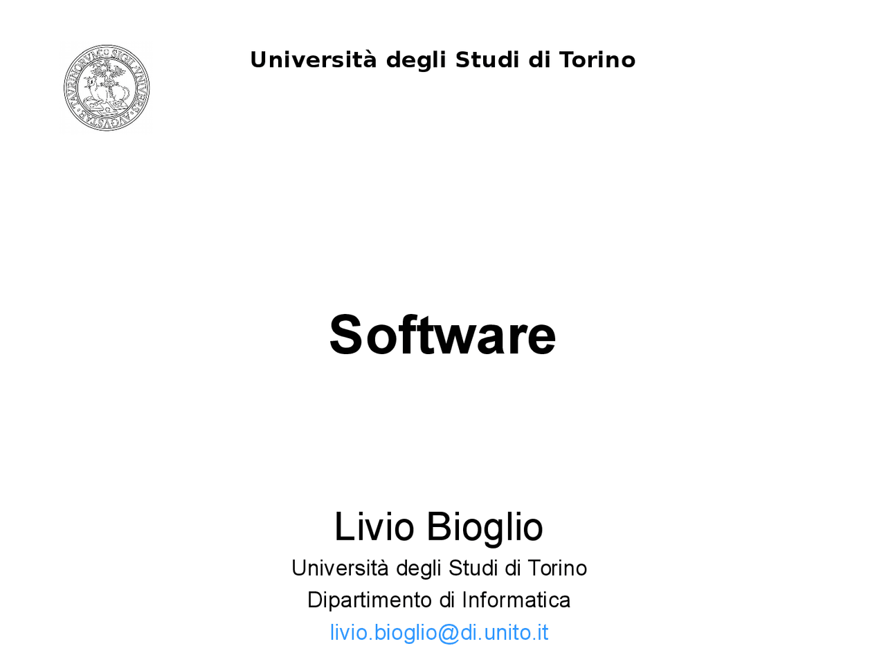 SLIDE INFORMATICA GENERALE LIVIO BIOGLIO- software - Docsity