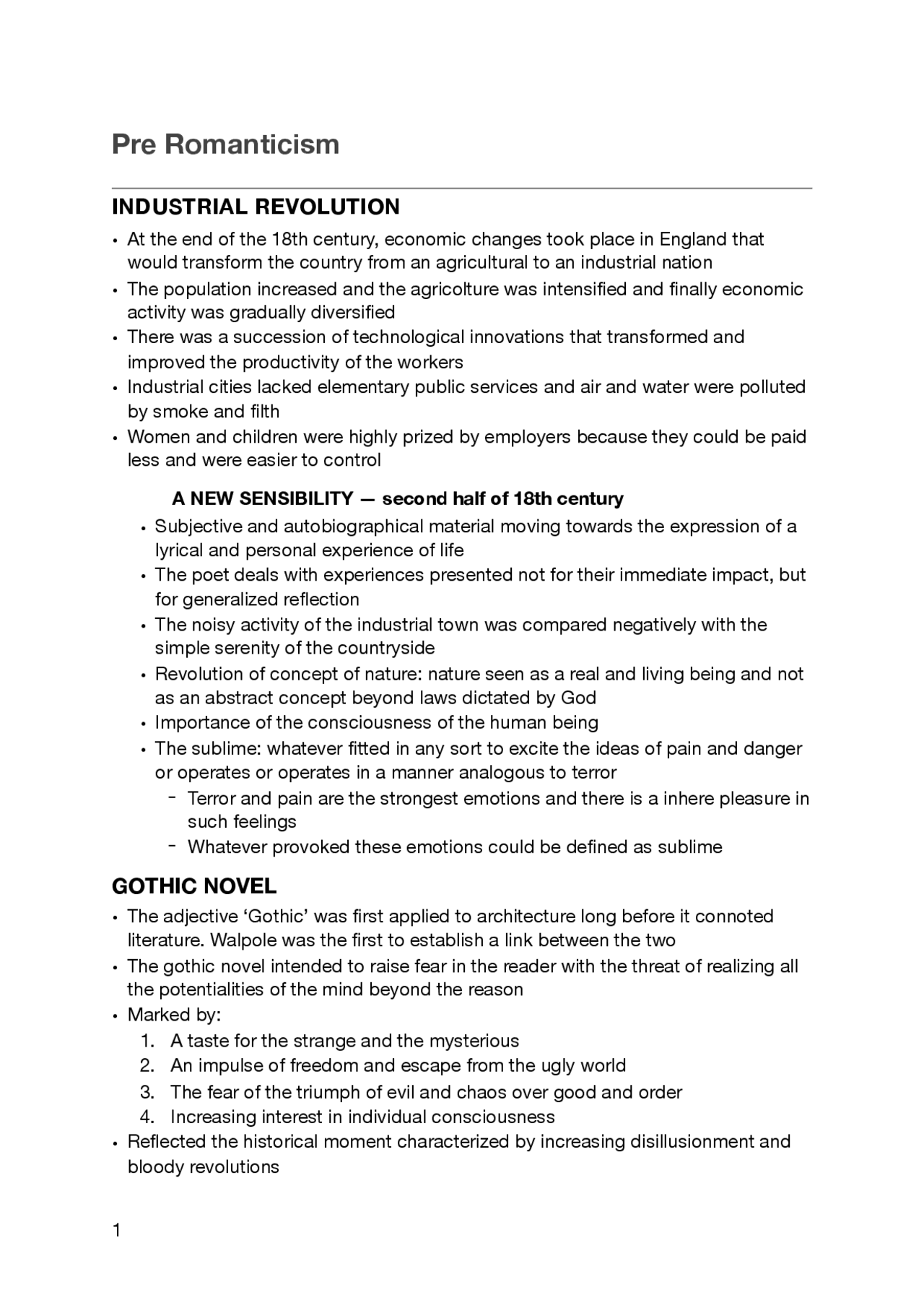 Programma di inglese riassunto (quinto anno) - esami - Docsity