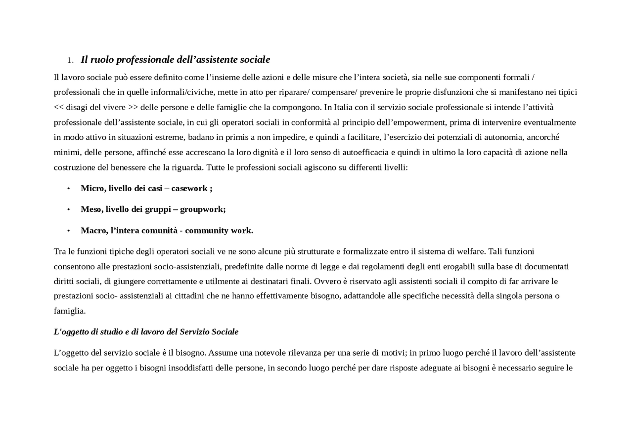 Manuale Albo B Assistente Sociale Domani Docsity