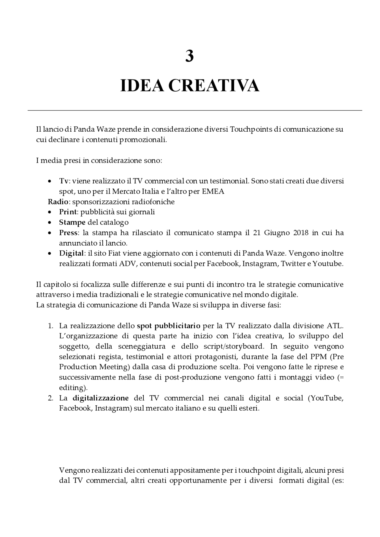 Capitolo tesi su strategie creative | Tesi di laurea di Comunicazione ...