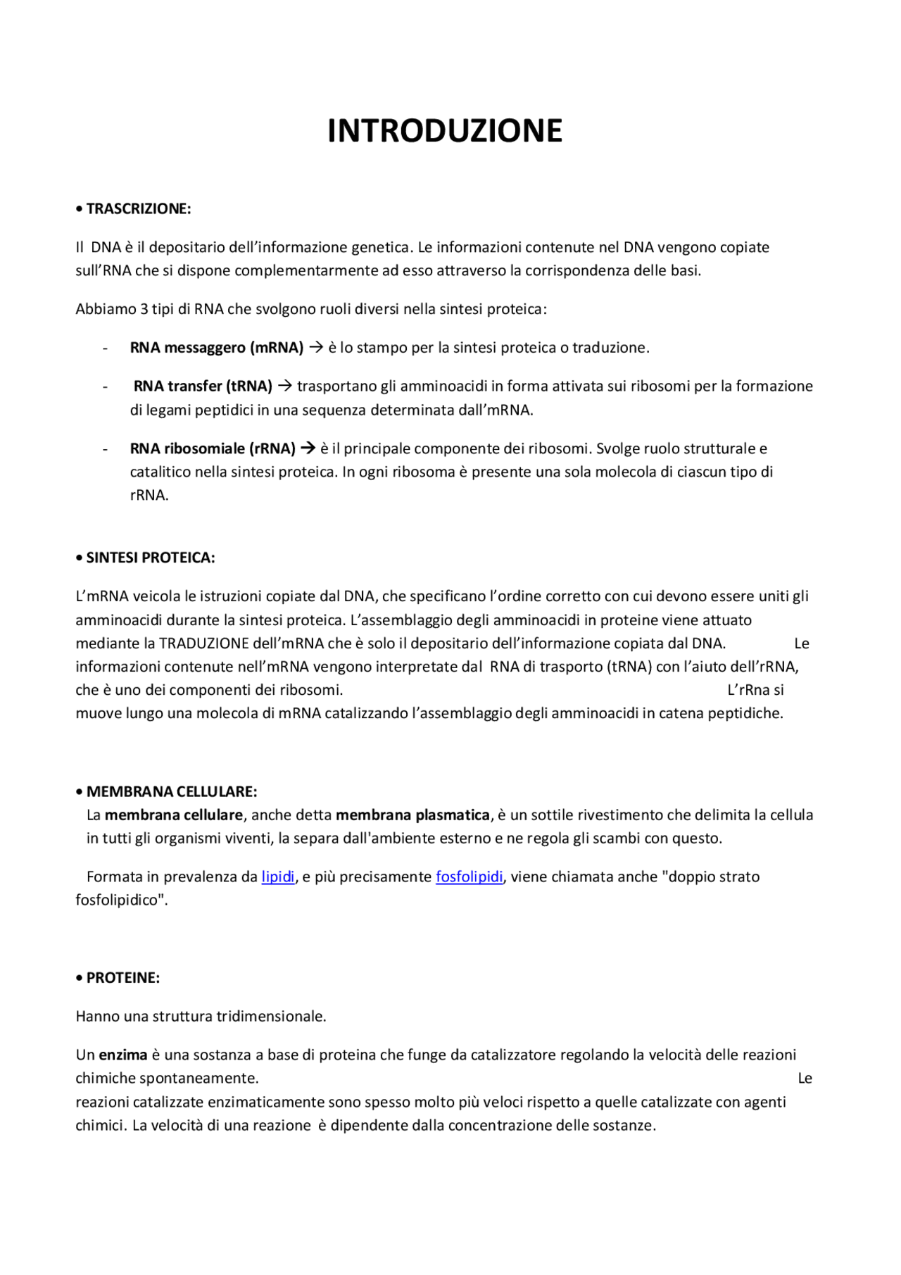 Bioingegneria Chimica Docsity