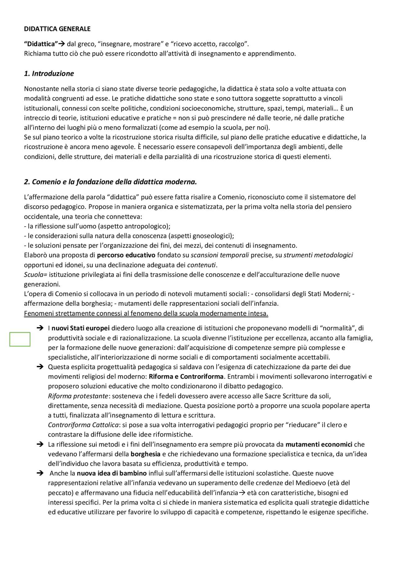 Didattica Generale Nigris Docsity