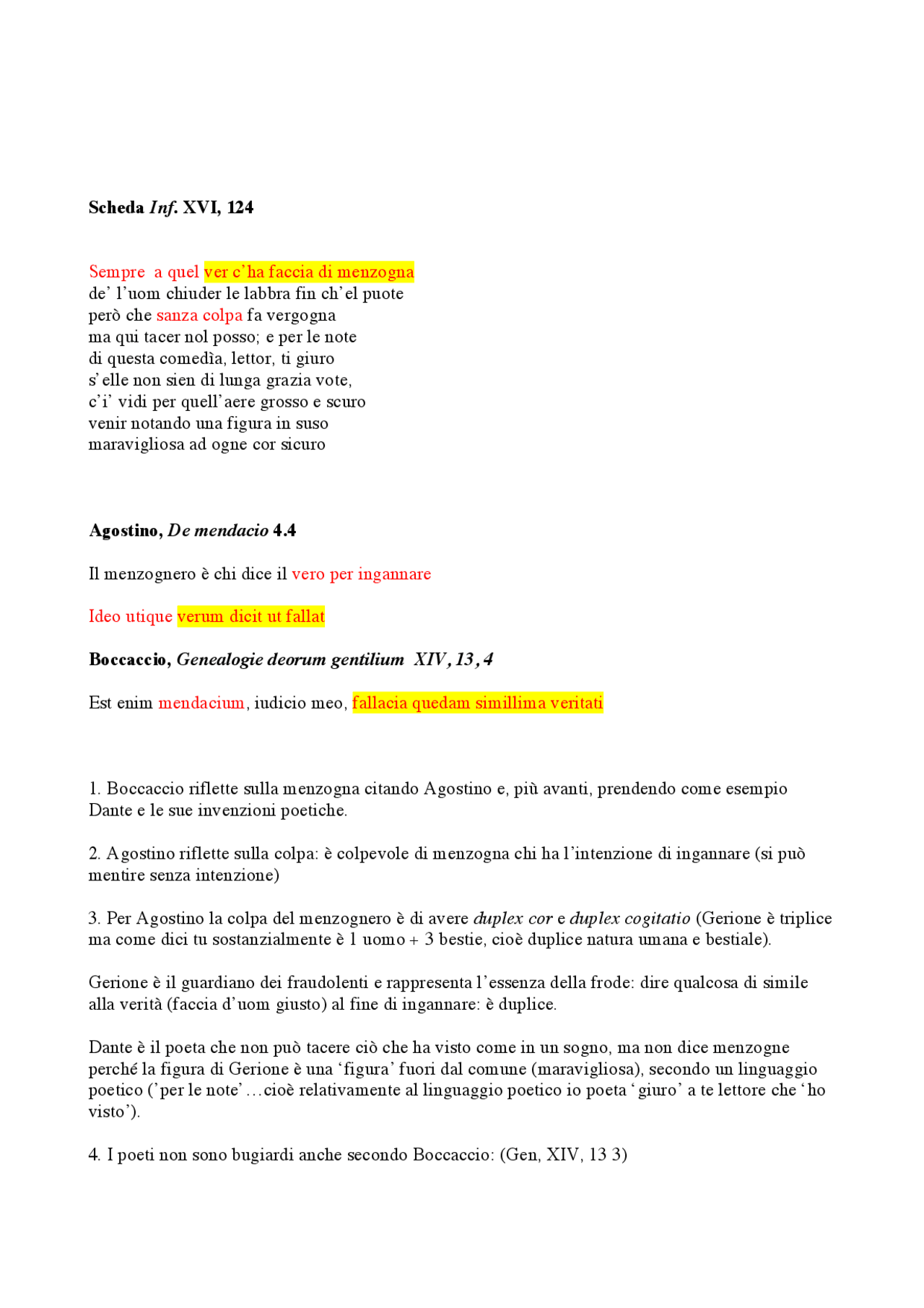 Scheda Power Point Menzogna Docsity