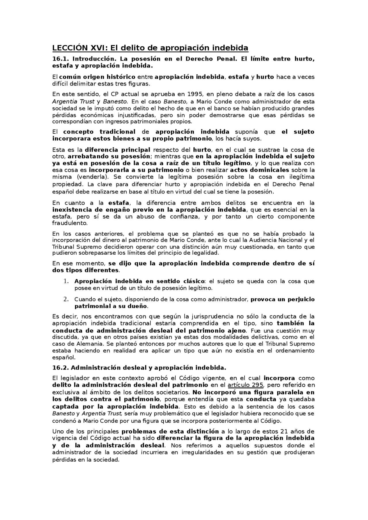 Apuntes Derecho Penal Ii Parte Especial Docsity